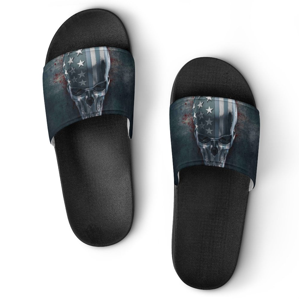GZHJMY Stylish Slides for Women Men, Skull and Crossbones American Past ...