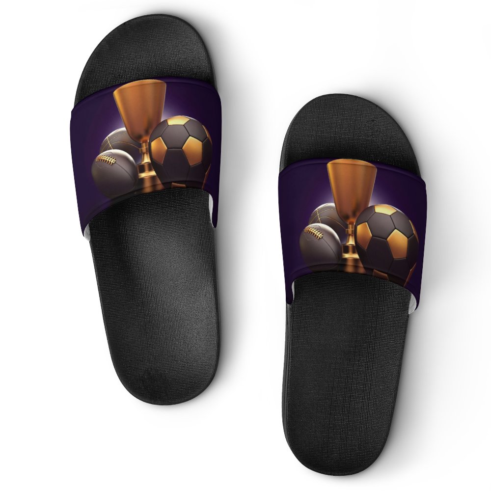 GZHJMY Stylish Slides for Women Men, Sports Ball Tennis Football Soccer ...