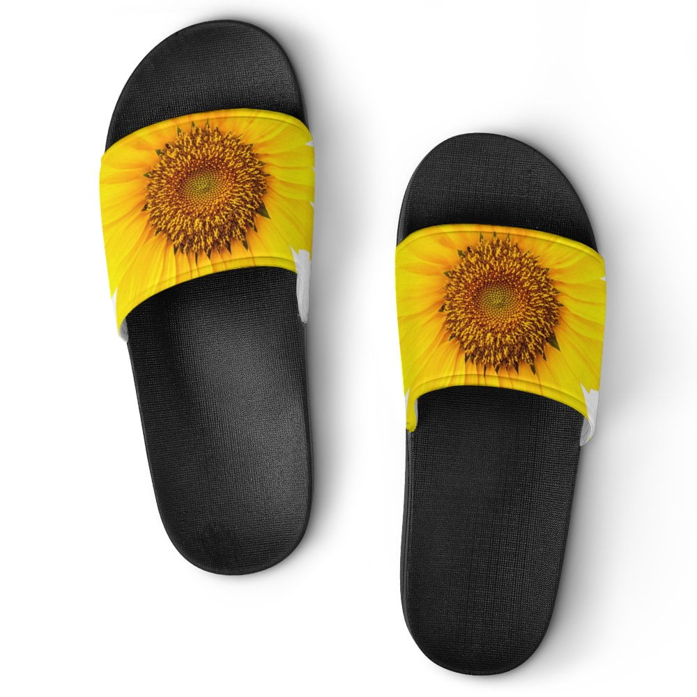 GZHJMY Stylish Slides for Women Men, Sunflower Soft Flexible Slip-on ...