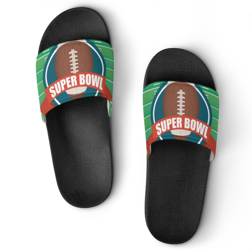 GZHJMY Stylish Slides for Women Men, Superbowl Sport Poster Soft ...