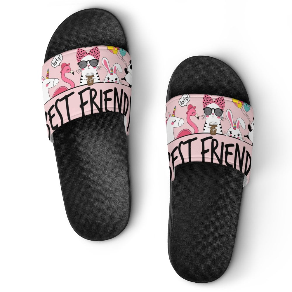 GZHJMY Stylish Slides for Women Men, Unicorn Flamingo Cat Rabbit Panda ...