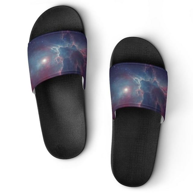 GZHJMY Stylish Slides for Women Men, Universe Filled with Stars Nebula ...