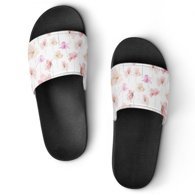 GZHJMY Stylish Slides for Women Men, Watercolour Pink Flower Soft ...
