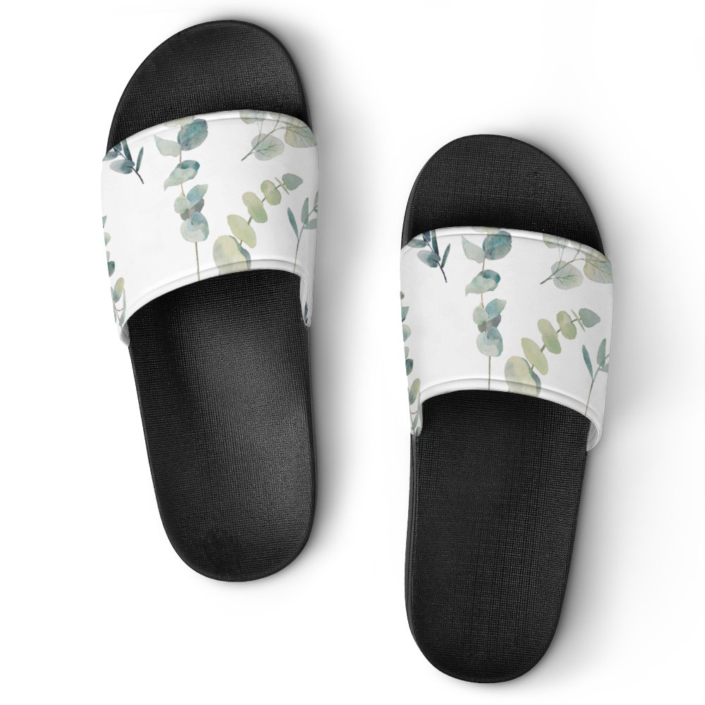 GZHJMY Stylish Slides for Women Men, Watercolour Vine Leaves Soft ...