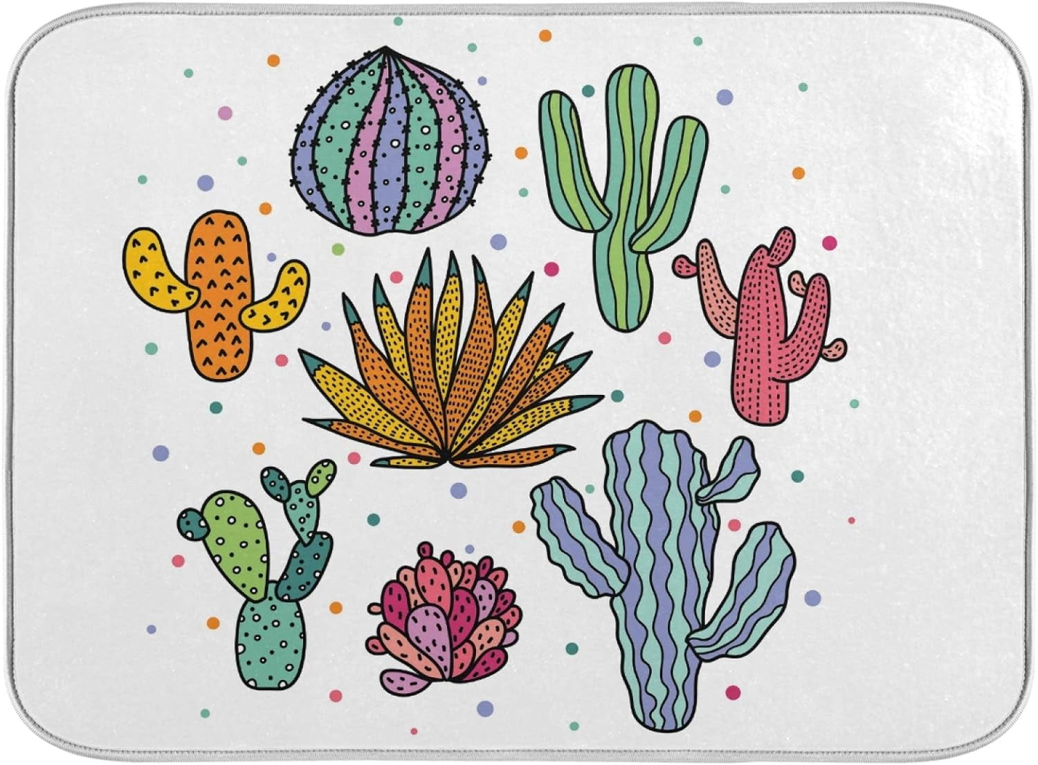 GZHJMY Succulent Cactus Cute Dish Drying Mat Countertop Protector ...