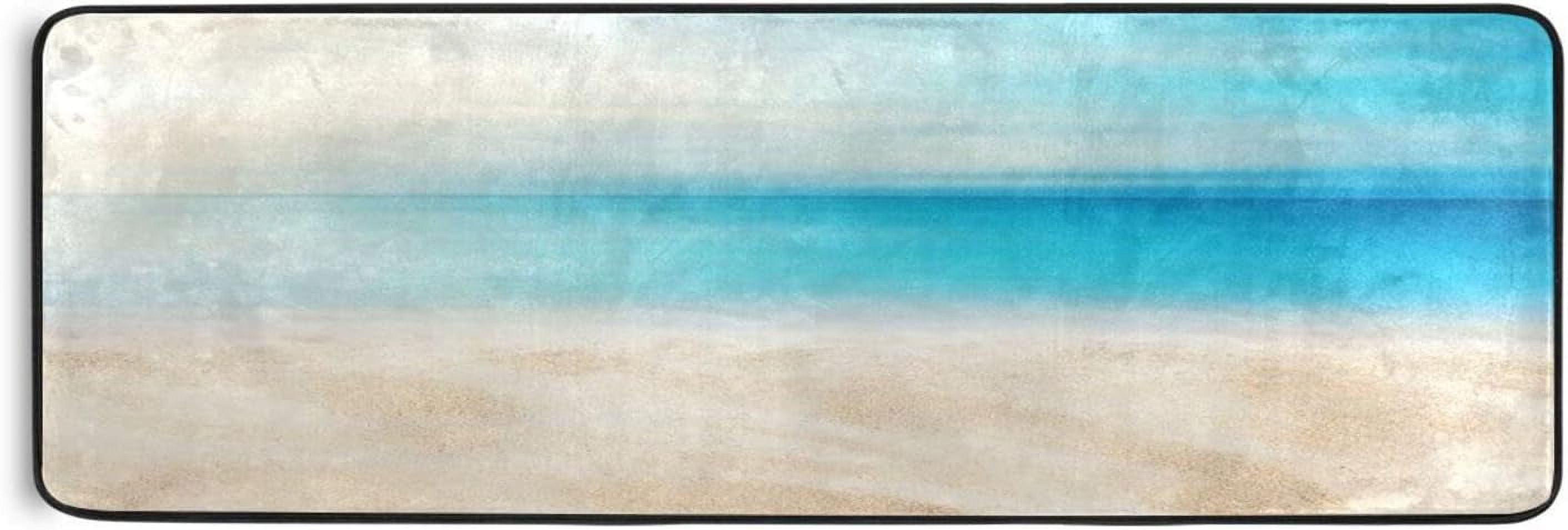 GZHJMY Summer Beach Pattern Area Rug - 2' x 6' Washable Runner Rugs ...