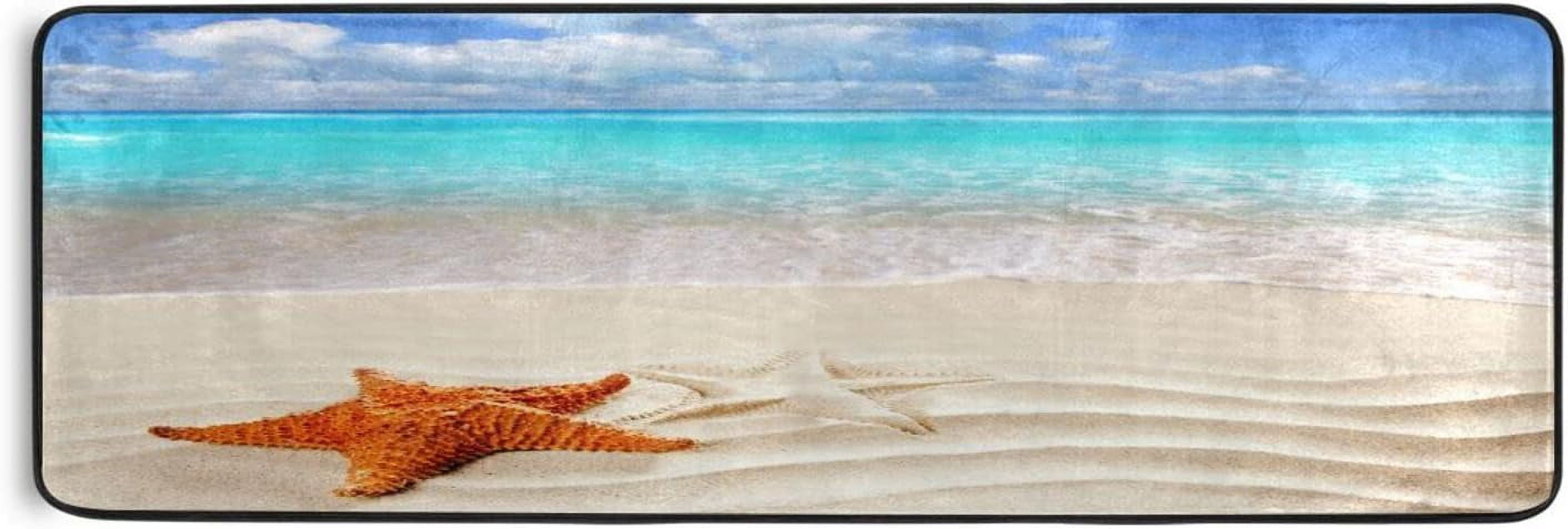 GZHJMY Summer Beach Starfish Area Rug - 2' x 6' Washable Runner Rugs ...