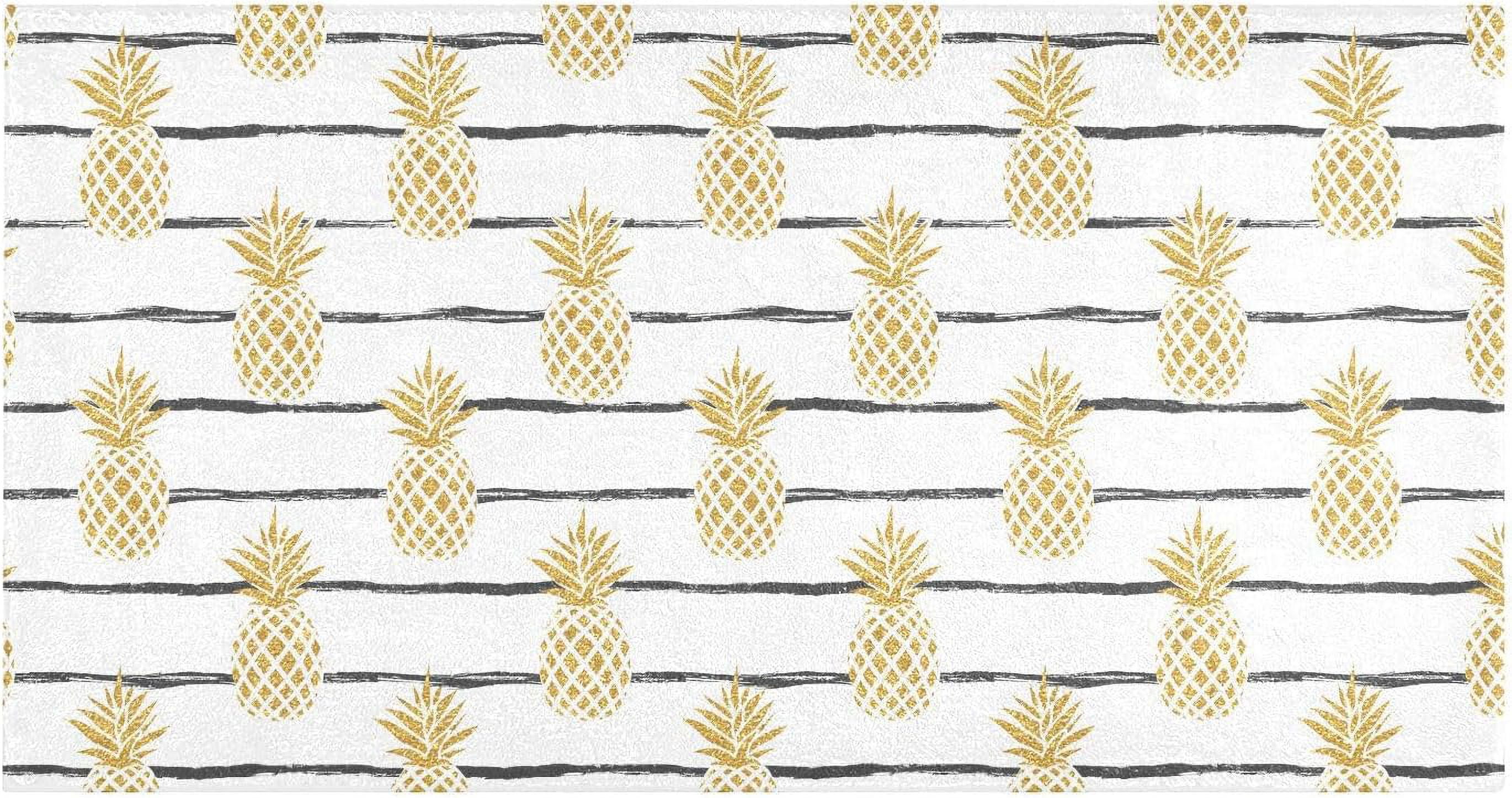 GZHJMY Summer Gold Pineapple Bathroom Rugs Floor Mats Non-Slip Soft ...