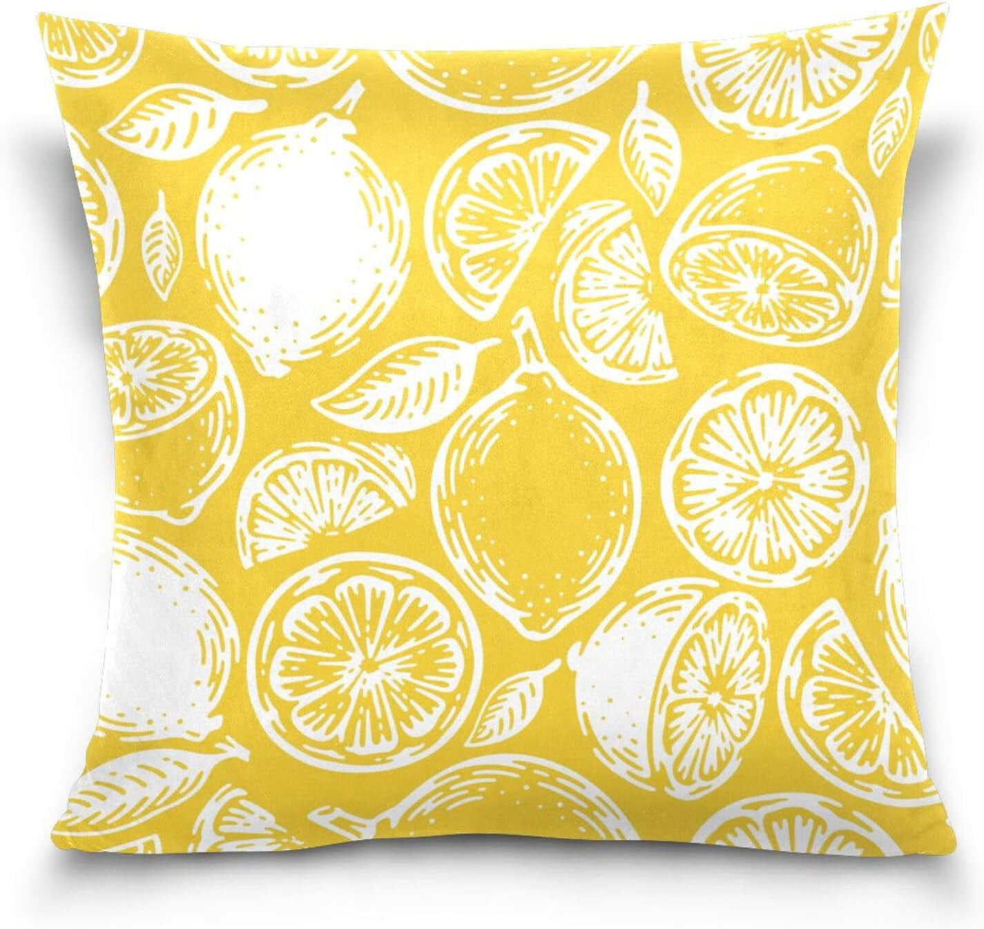 GZHJMY Summer Lemon Pillow Cover 18 x 18 Inch, Soft Decorative Cushion ...