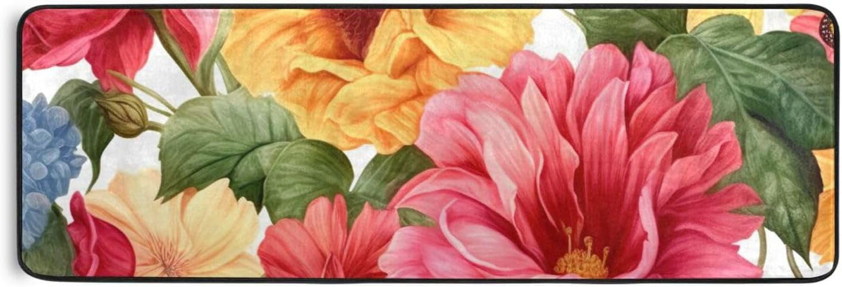 GZHJMY Sunflower Butterflies Area Rug - 2' x 6' Washable Runner Rugs ...