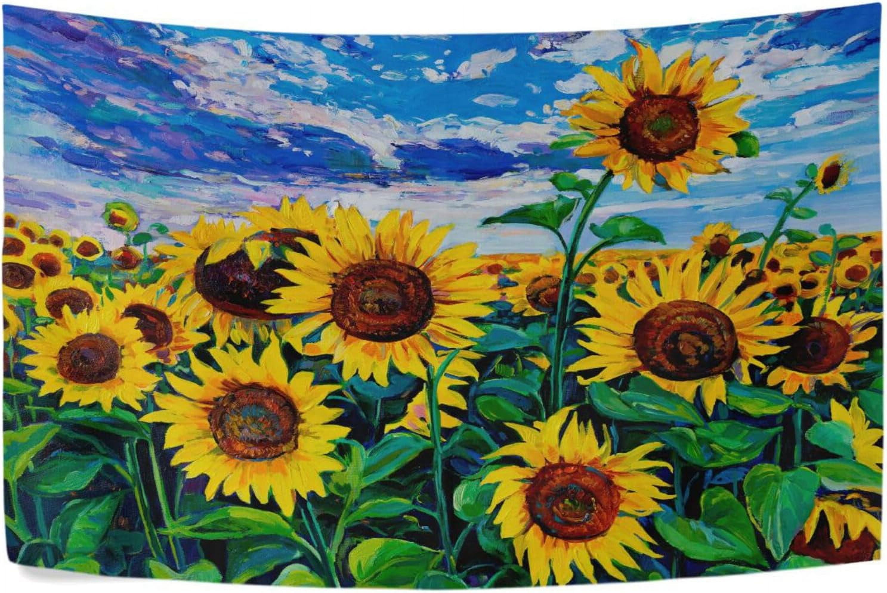 GZHJMY Sunflower Tapestry Aesthetic Tapestry for Bedroom Colorful Wall ...