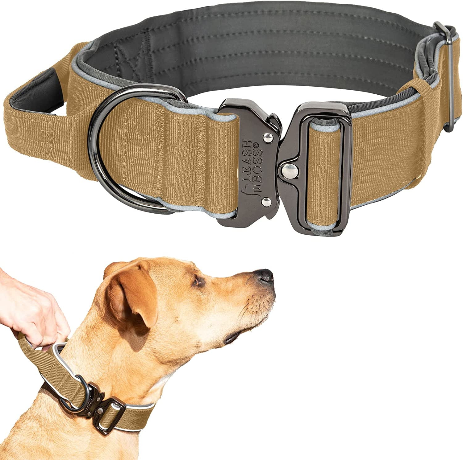 GZHJMY Tactical Dog Collar - Dog Collar with Handle Heavy-Duty ...