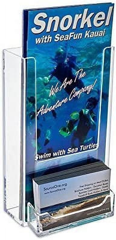 GZHJMY Tall Boy 4-Inch Wide Wall Mount Brochure Holder with Business ...