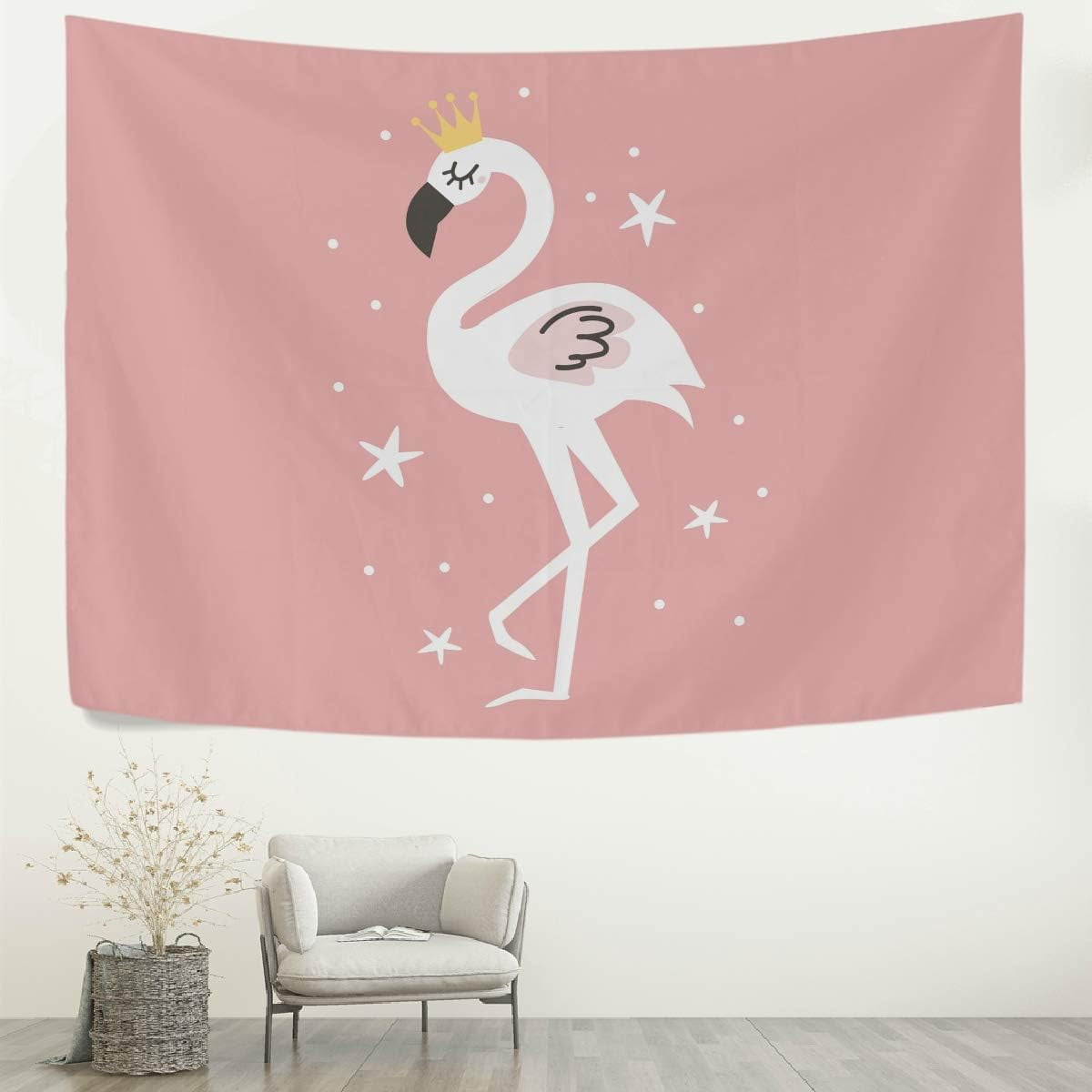 GZHJMY Tapestry Fashion Cute Flamingo Pink Tapestry Wall Hanging ...