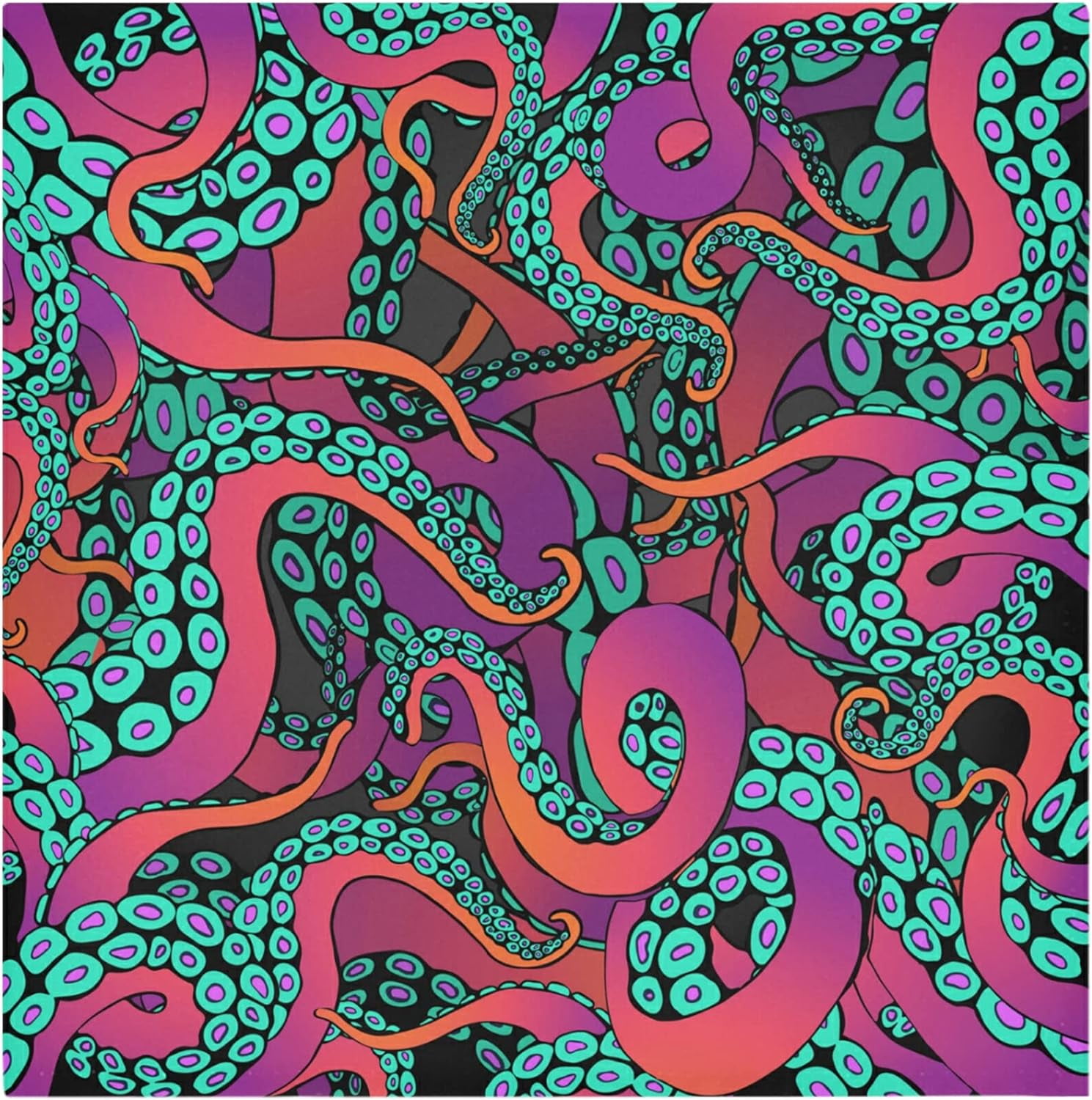GZHJMY Tentacle Ocean Octopus Cloth Napkins, Set of 1 20 x 20 Inch Soft ...