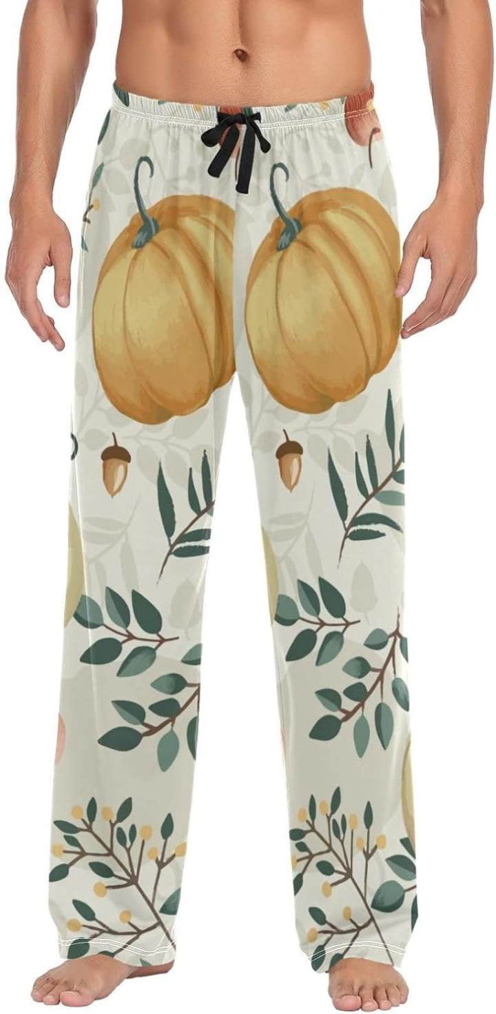 GZHJMY Thanksgiving Day Pumpkin Pajama Pants For Men, Men's Separate ...