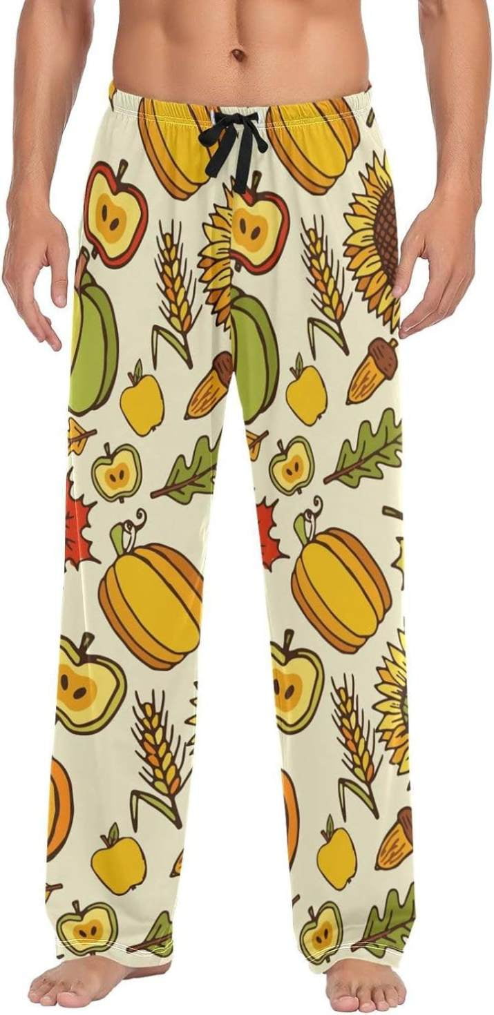 GZHJMY Thanksgiving Day Pumpkin Pajama Pants For Men, Men's Separate ...