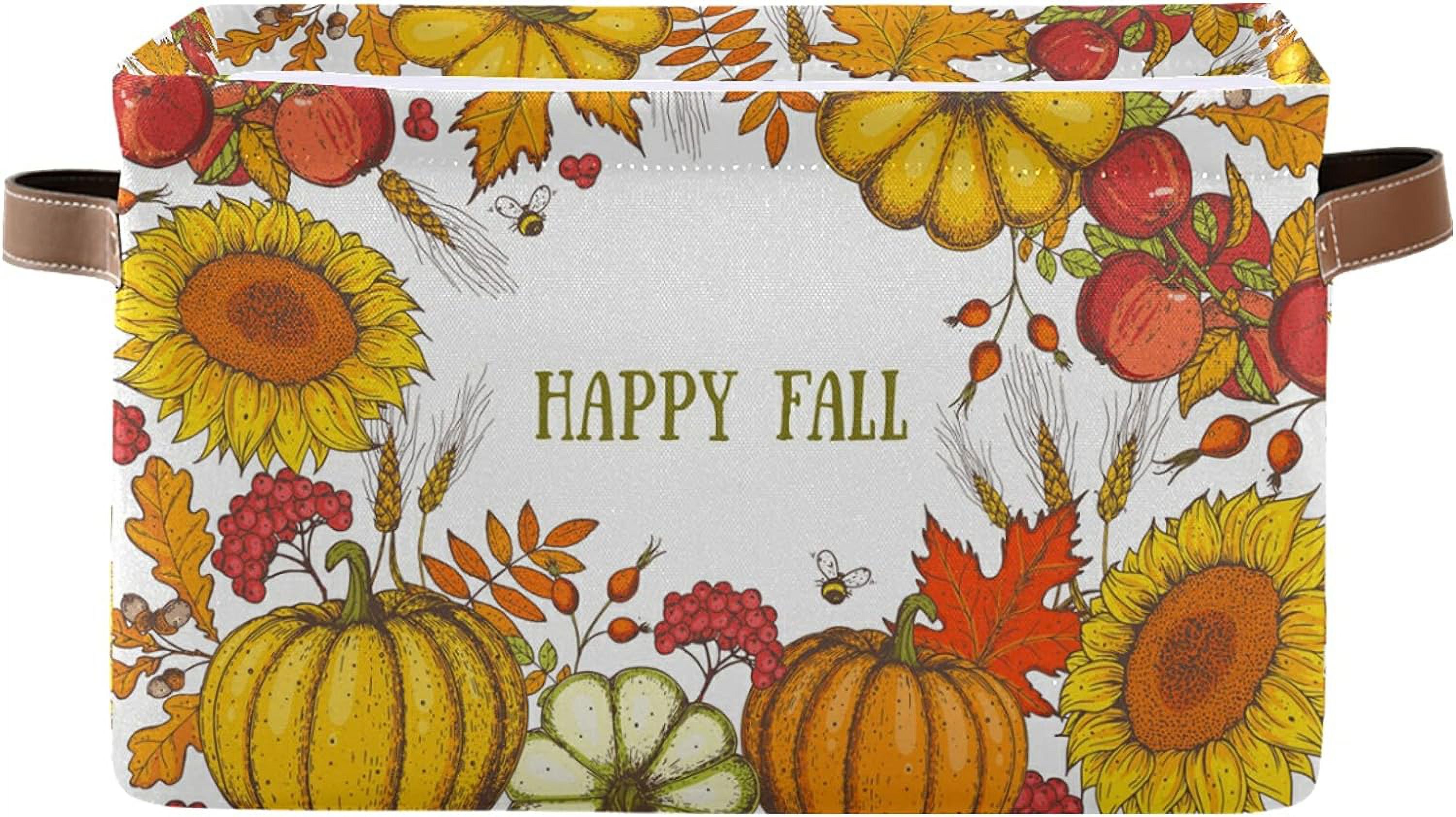 GZHJMY Thanksgiving Harvest Festival Pumpkin Storage Bin for Toy ...
