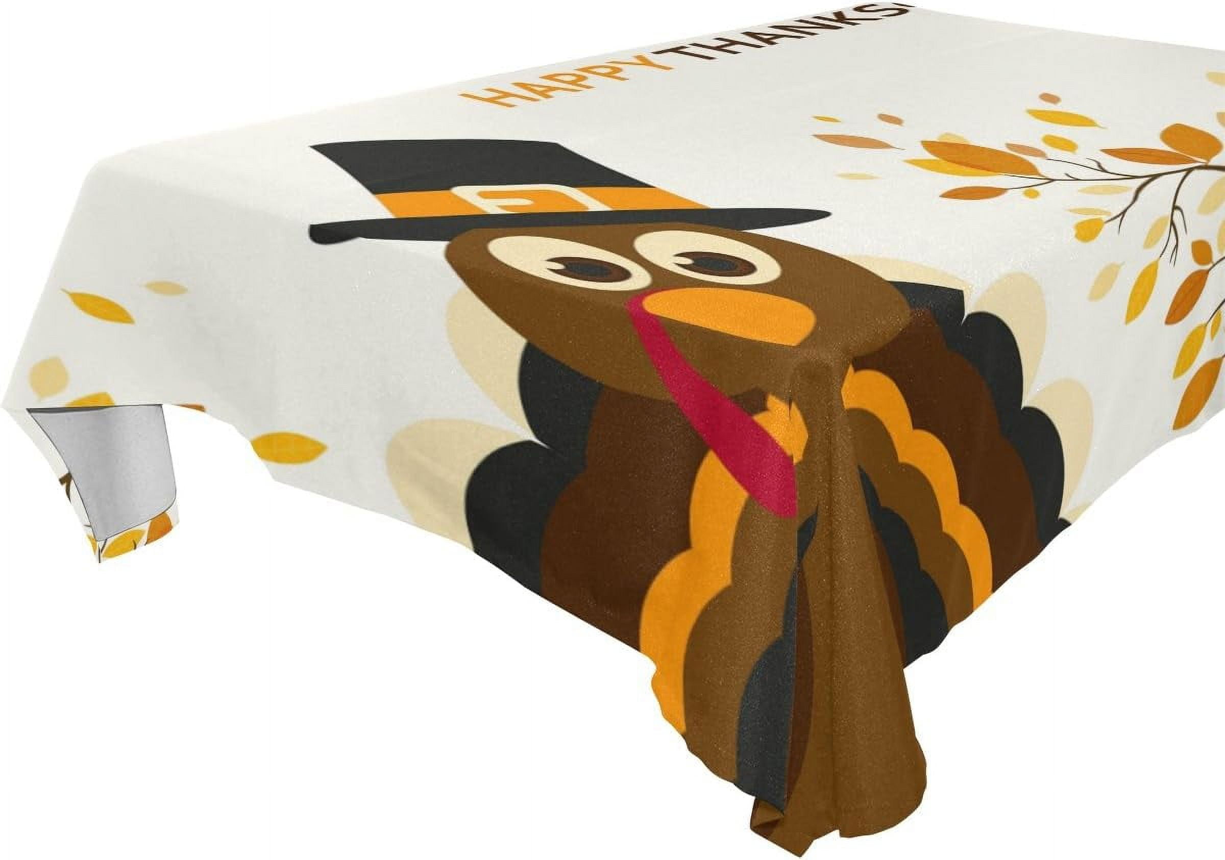GZHJMY Thanksgiving Holiday Rectangle Tablecloth 60"(W) x 108"(L ...