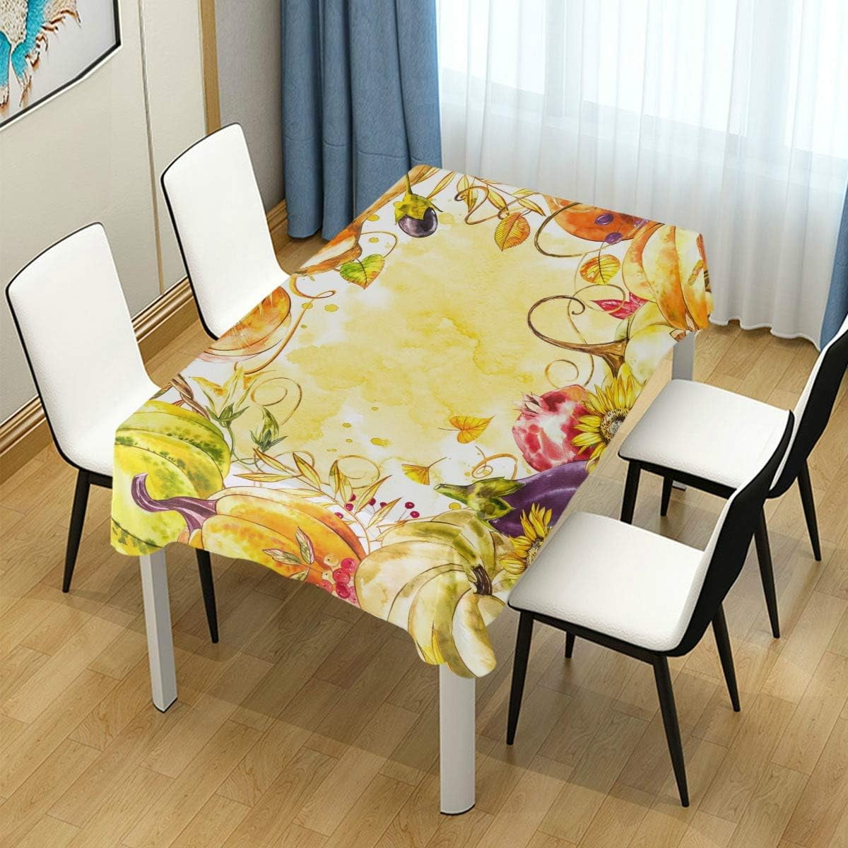 GZHJMY Thanksgiving Rectangle Tablecloth 60"(W) x 120"(L), Watercolor ...