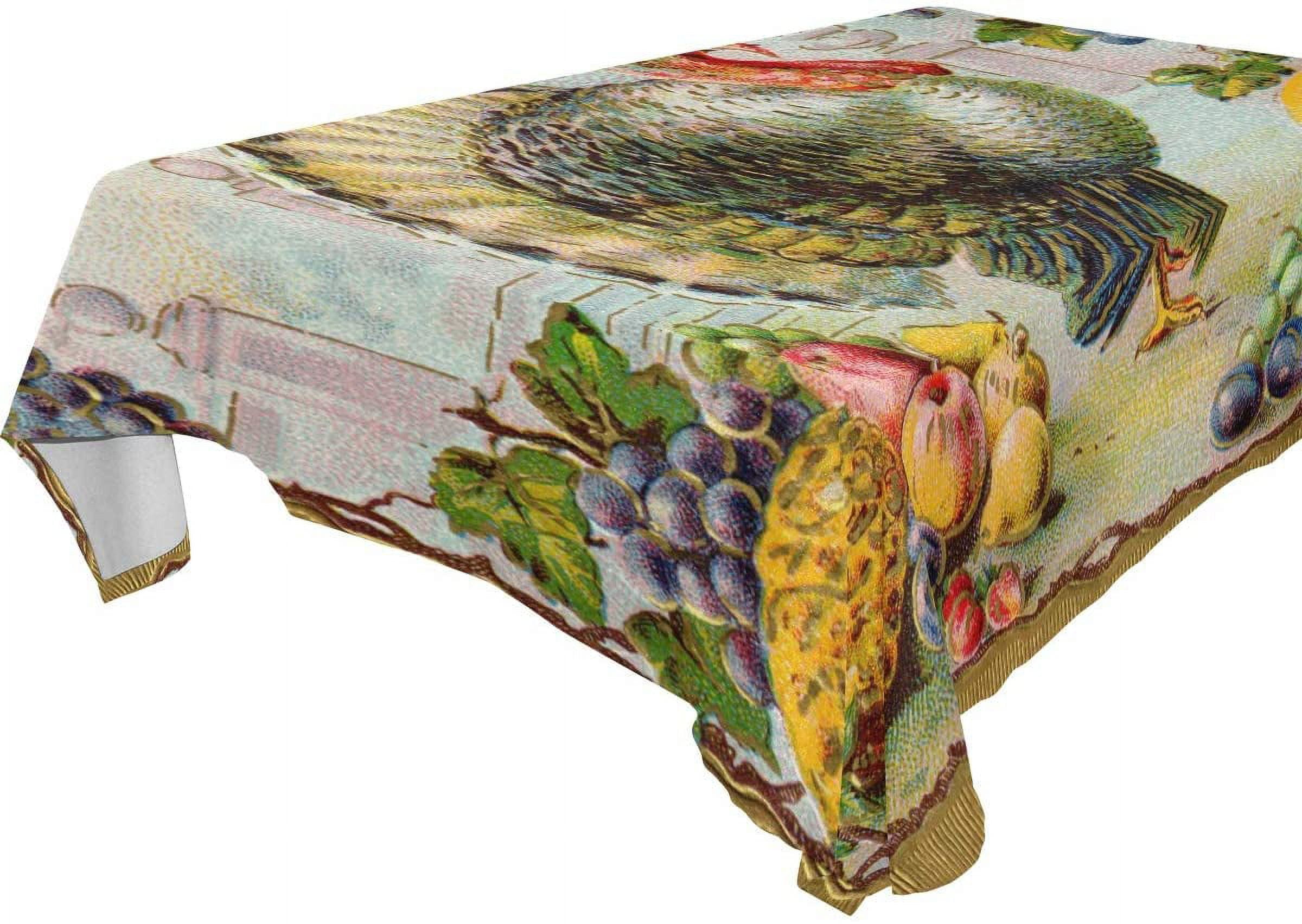 GZHJMY Thanksgiving Rectangle Tablecloth 60"(W) x 90"(L), Turkey Modern ...
