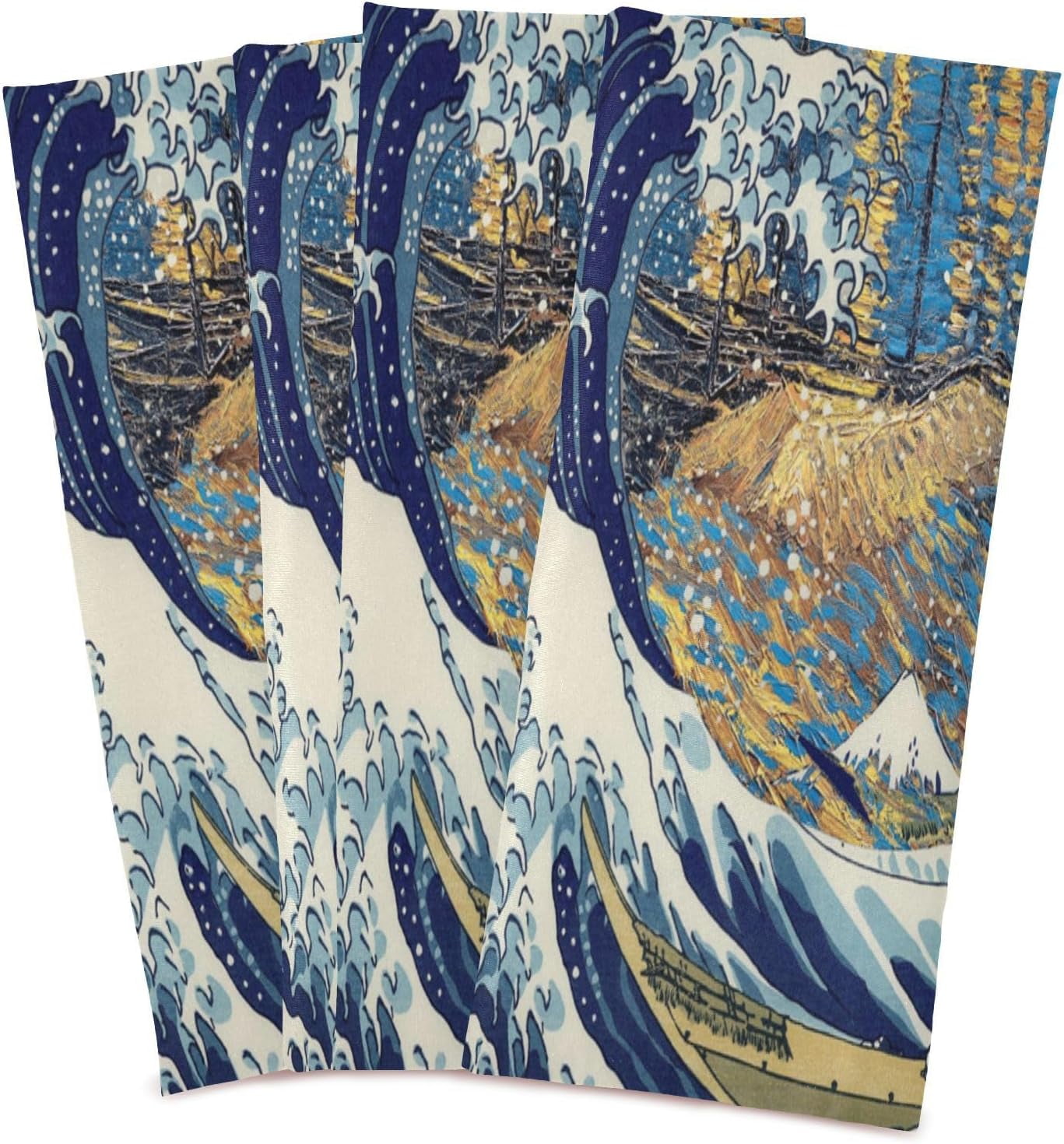 GZHJMY The Great Wave Kanaga Kitchen Dish Towel Set, Drying Kitchen Towels Tea Towels Gift Set ...