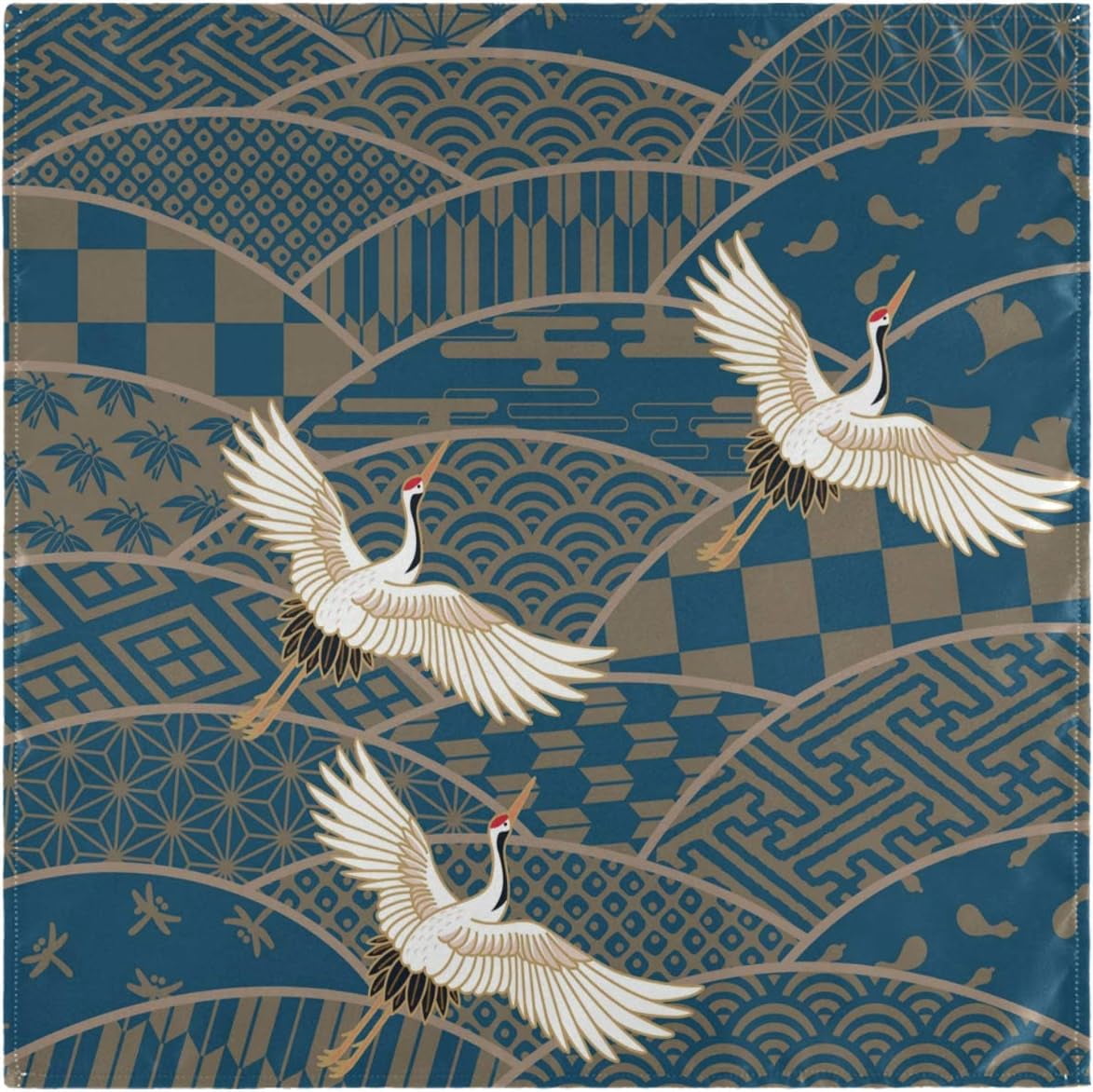 GZHJMY Three Cranes and Multiple Patterned Japanese Traditional Cloth ...