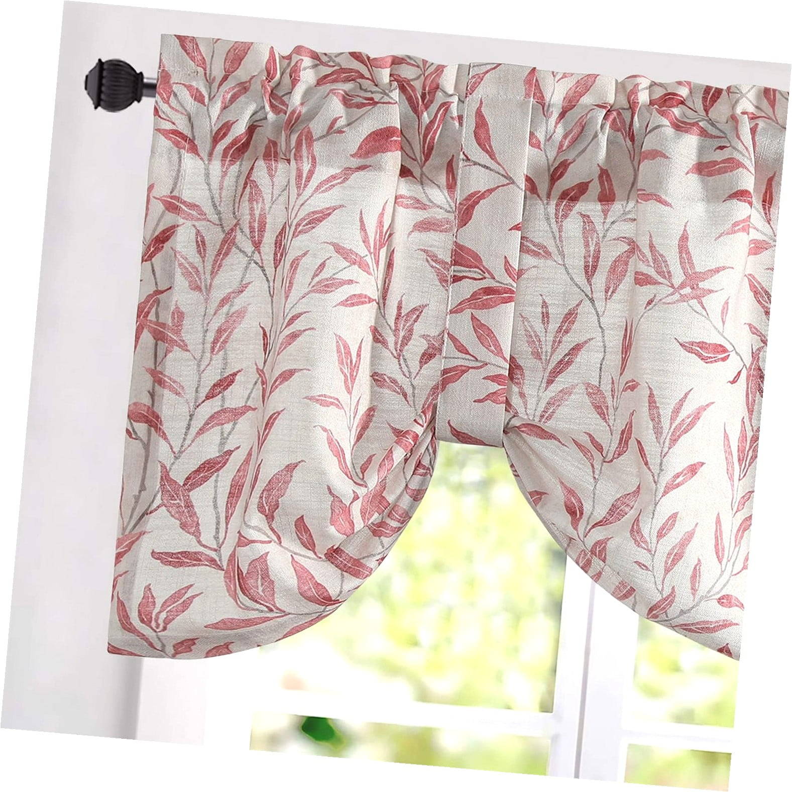GZHJMY Tie Valances for of Kitchen, Lovely Print Tie- Valance for Small ...
