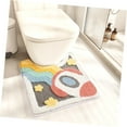 GZHJMY Toilet Rug Shape, Microfiber Bathroom Toilet Rugs Mat Washable ...