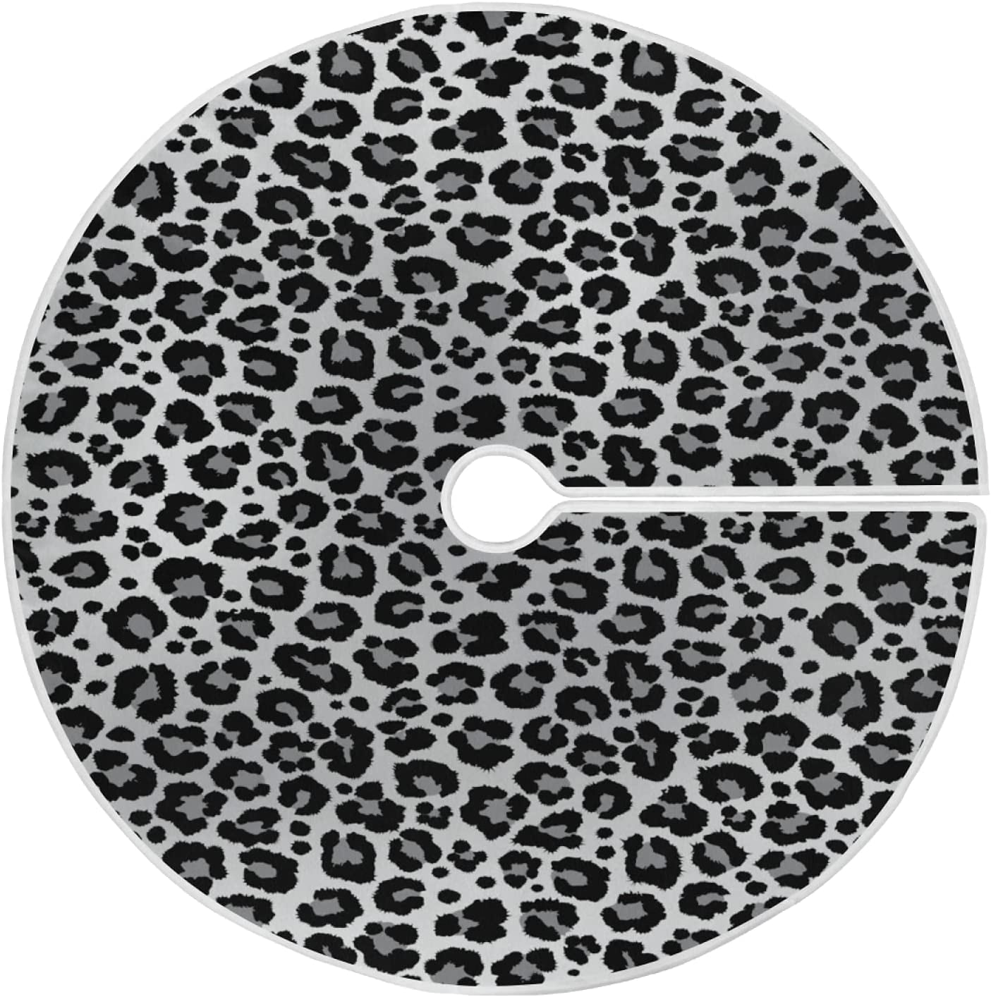 GZHJMY Tree Skirt Animal Leopard Print Xmas Tree Base Cover Mat Party ...