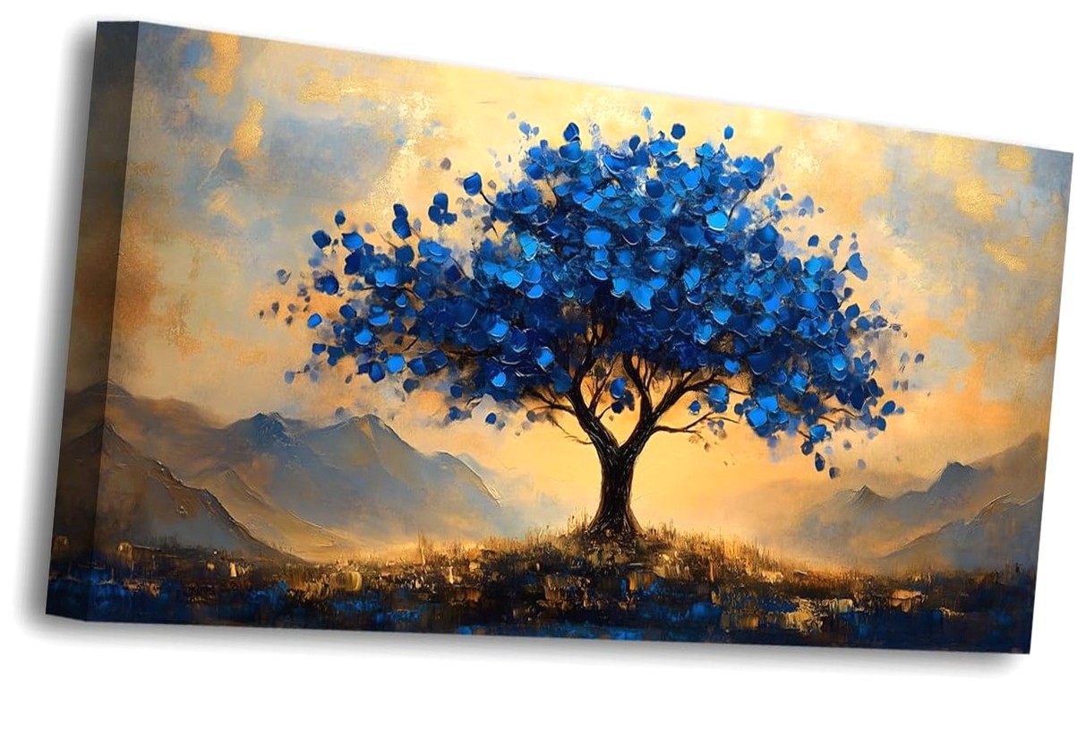 GZHJMY Tree of Life Pictures Canvas Wall for Room Office Bedroom Decor ...