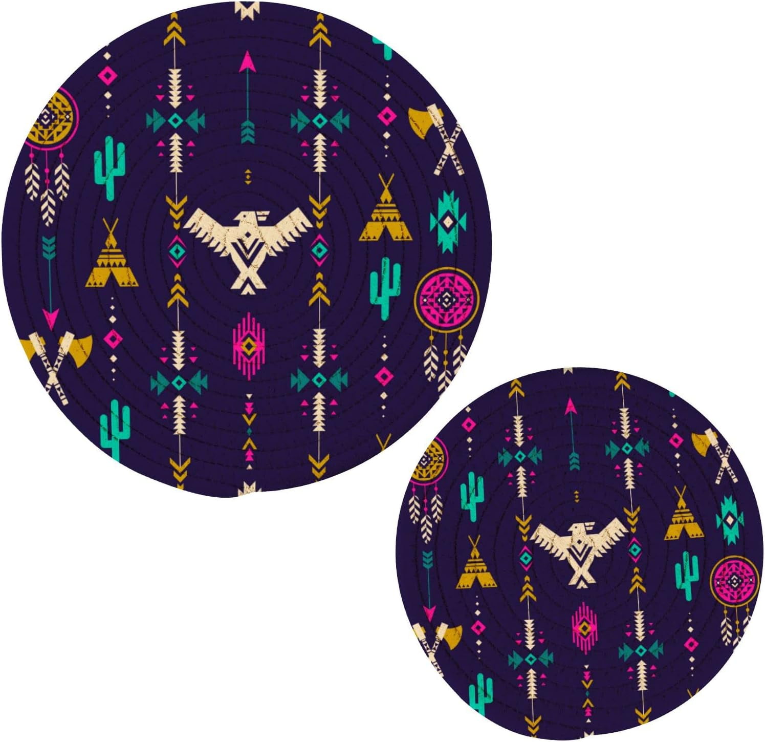 GZHJMY Tribal Eagle Cactus Wigwam Tomahawk Arrow Ethnic Aztec Geometric ...