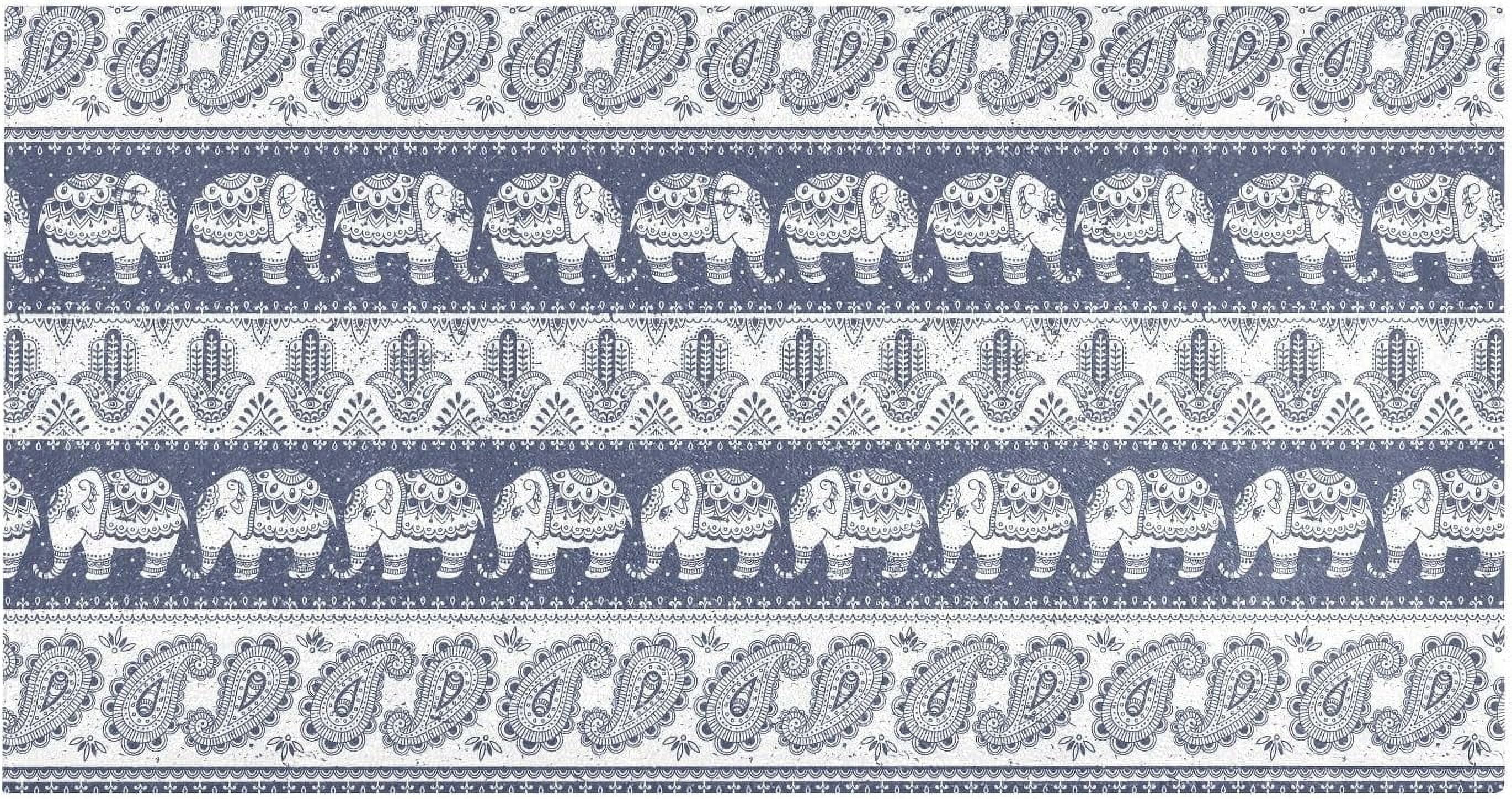 GZHJMY Tribal Elephant Pattern Bathroom Rugs Floor Mats Non-Slip Soft ...