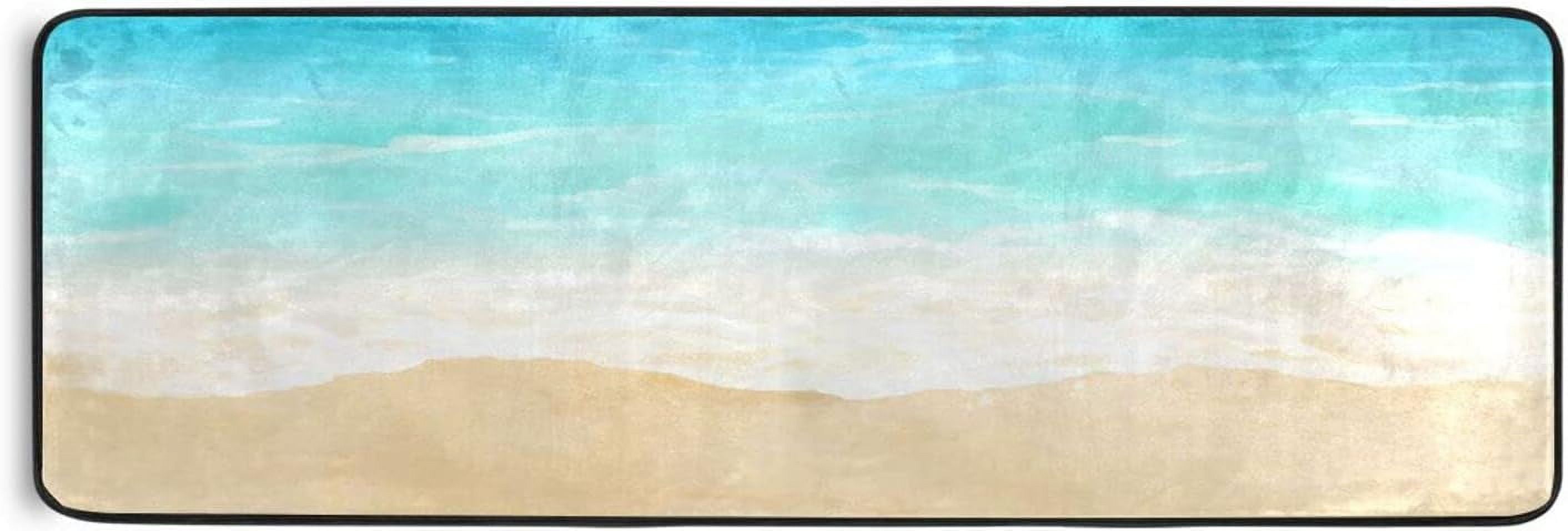 GZHJMY Tropical Beach Pattern Area Rug - 2' x 6' Washable Runner Rugs ...