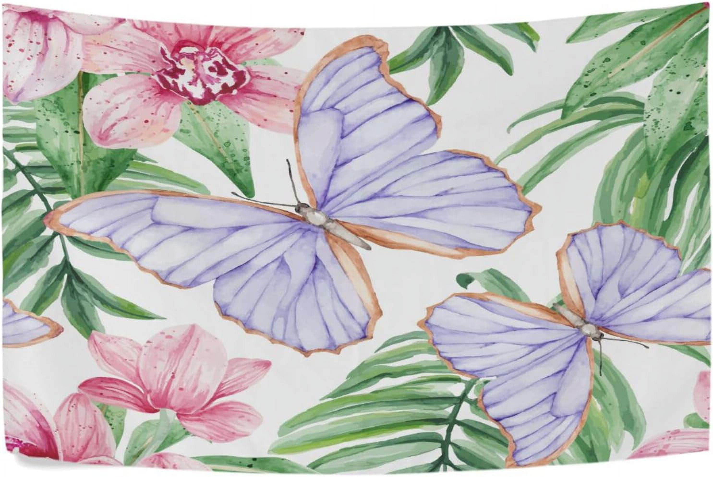 GZHJMY Tropical Butterfly Tapestry Aesthetic Tapestry for Bedroom ...
