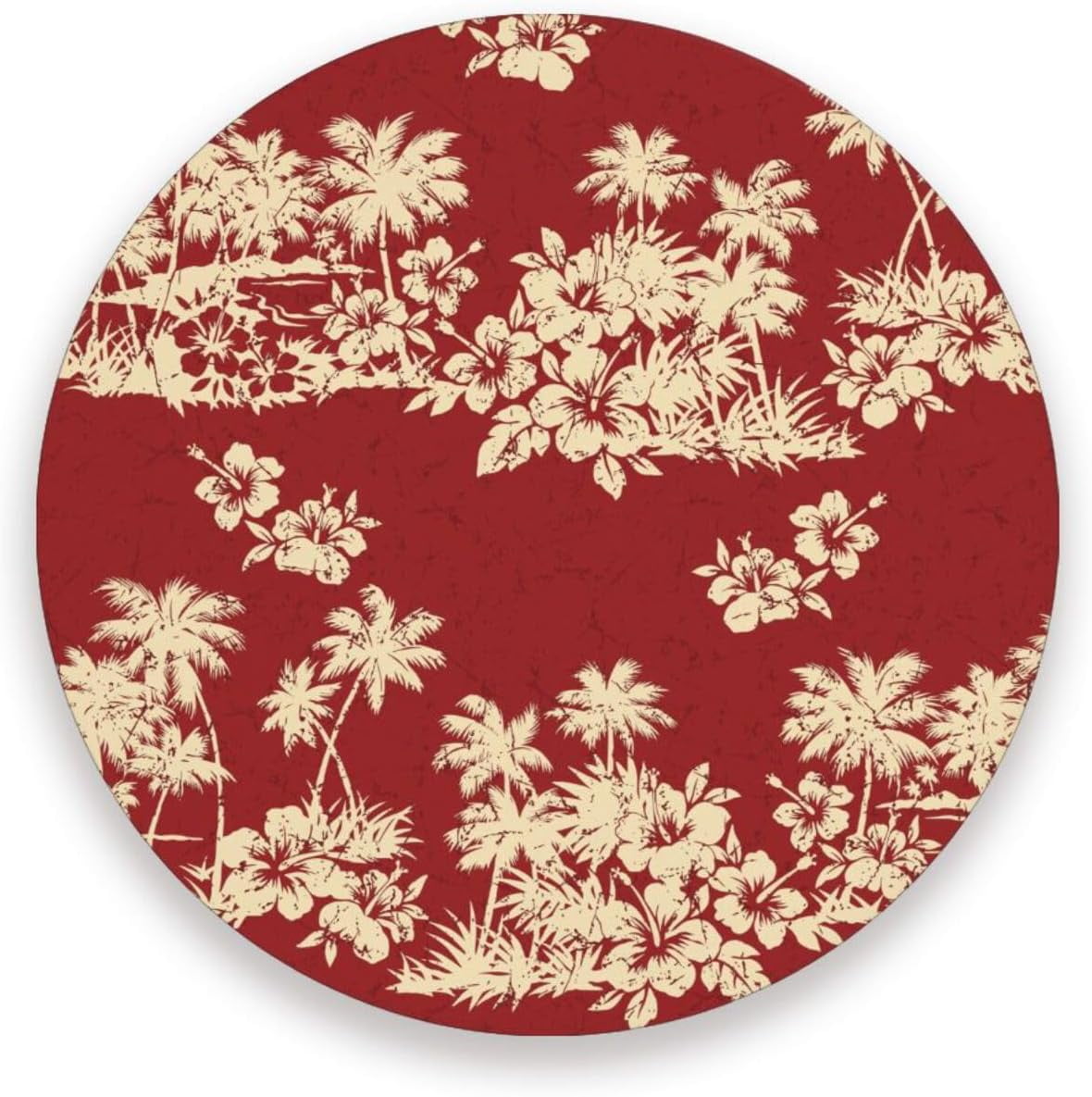 GZHJMY Tropical Design Red Coasters for Drinks Set of 2, Absorbent ...