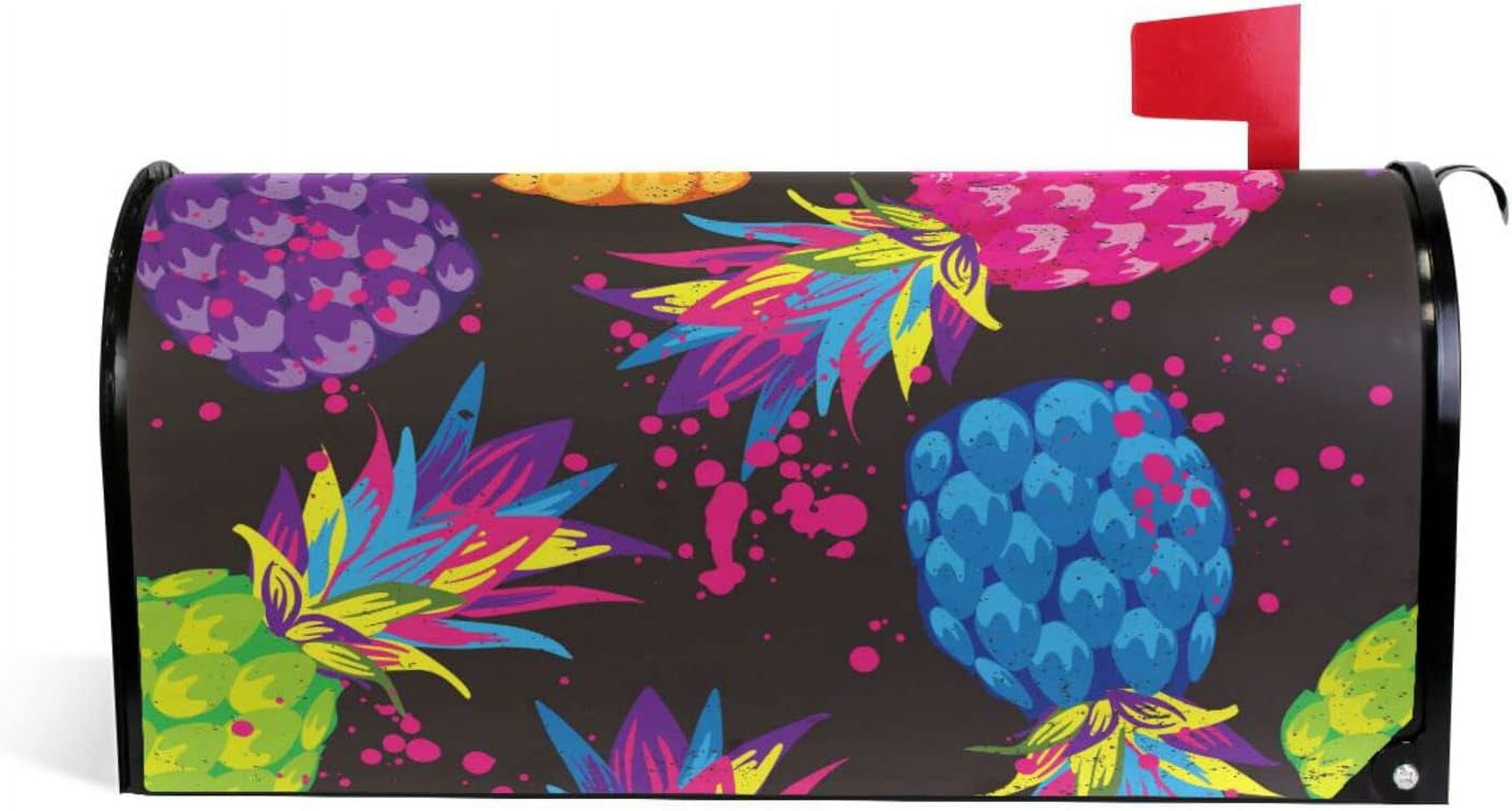 GZHJMY Tropical Fruit Colorful Pineapple Magnetic Mailbox Cover ...