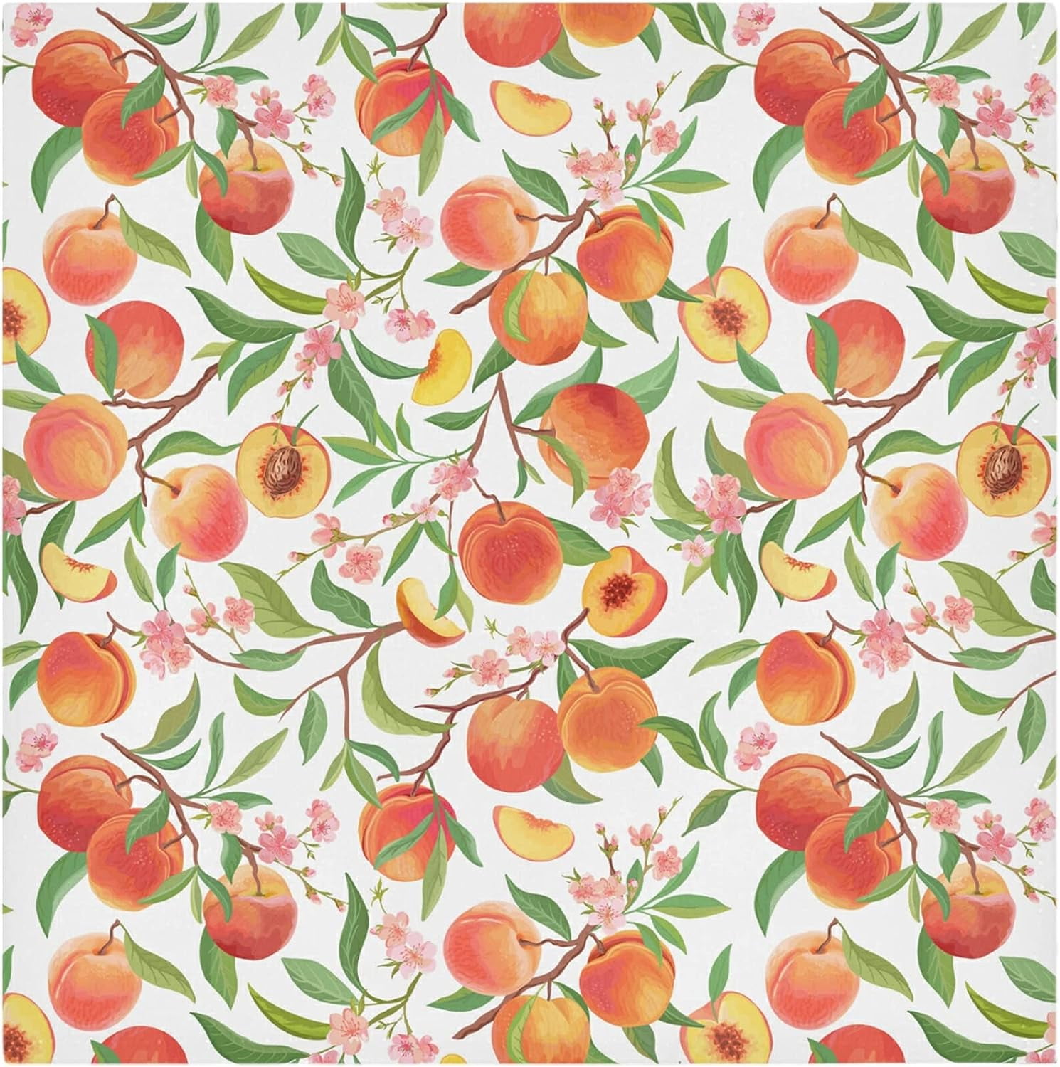 GZHJMY Tropical Fruits Peach Cloth Napkins, Set of 1 20 x 20 Inch Soft ...