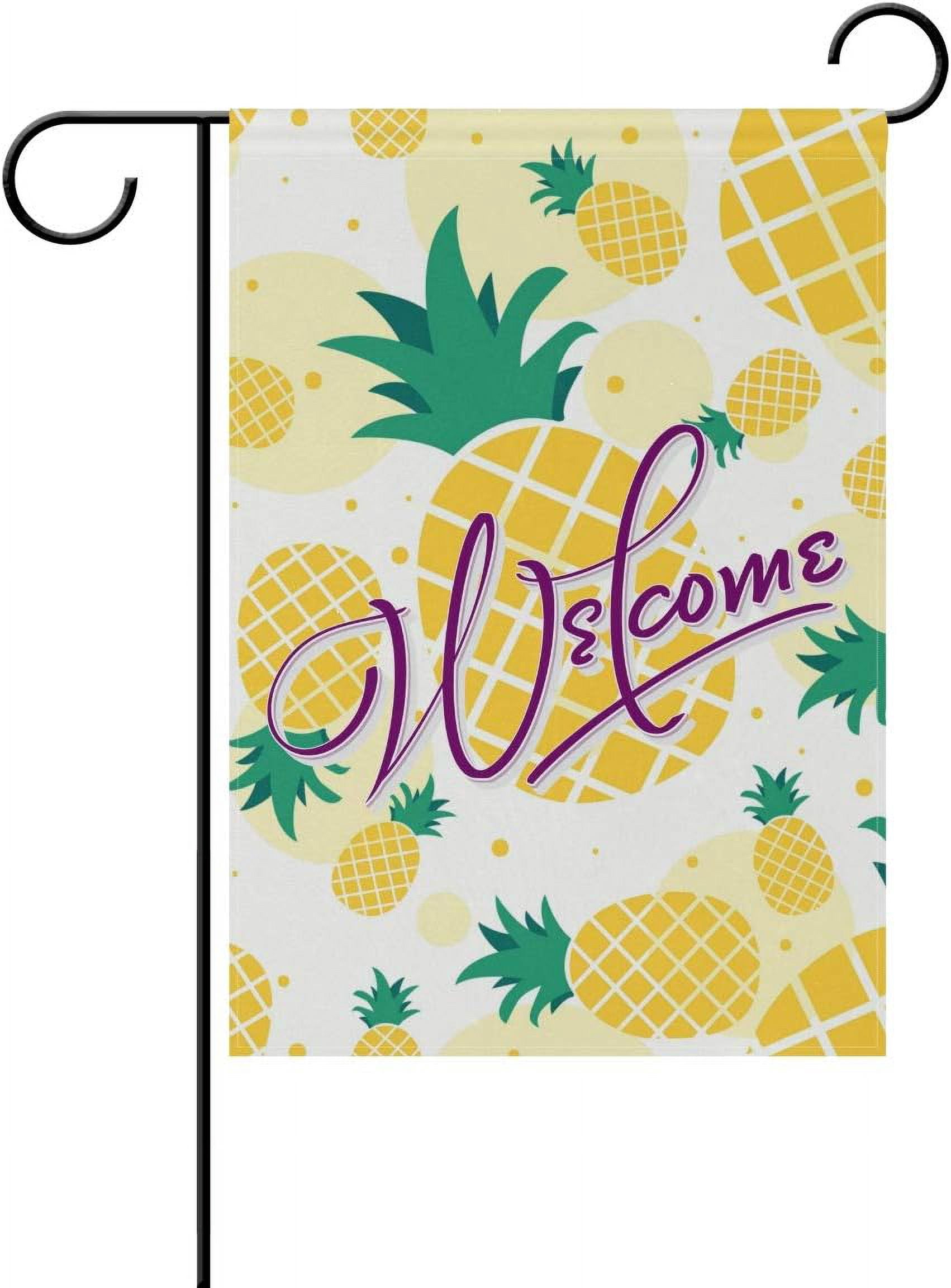 GZHJMY Tropical Fruits Pineapple Welcome Garden Flag Outdoor Yard ...