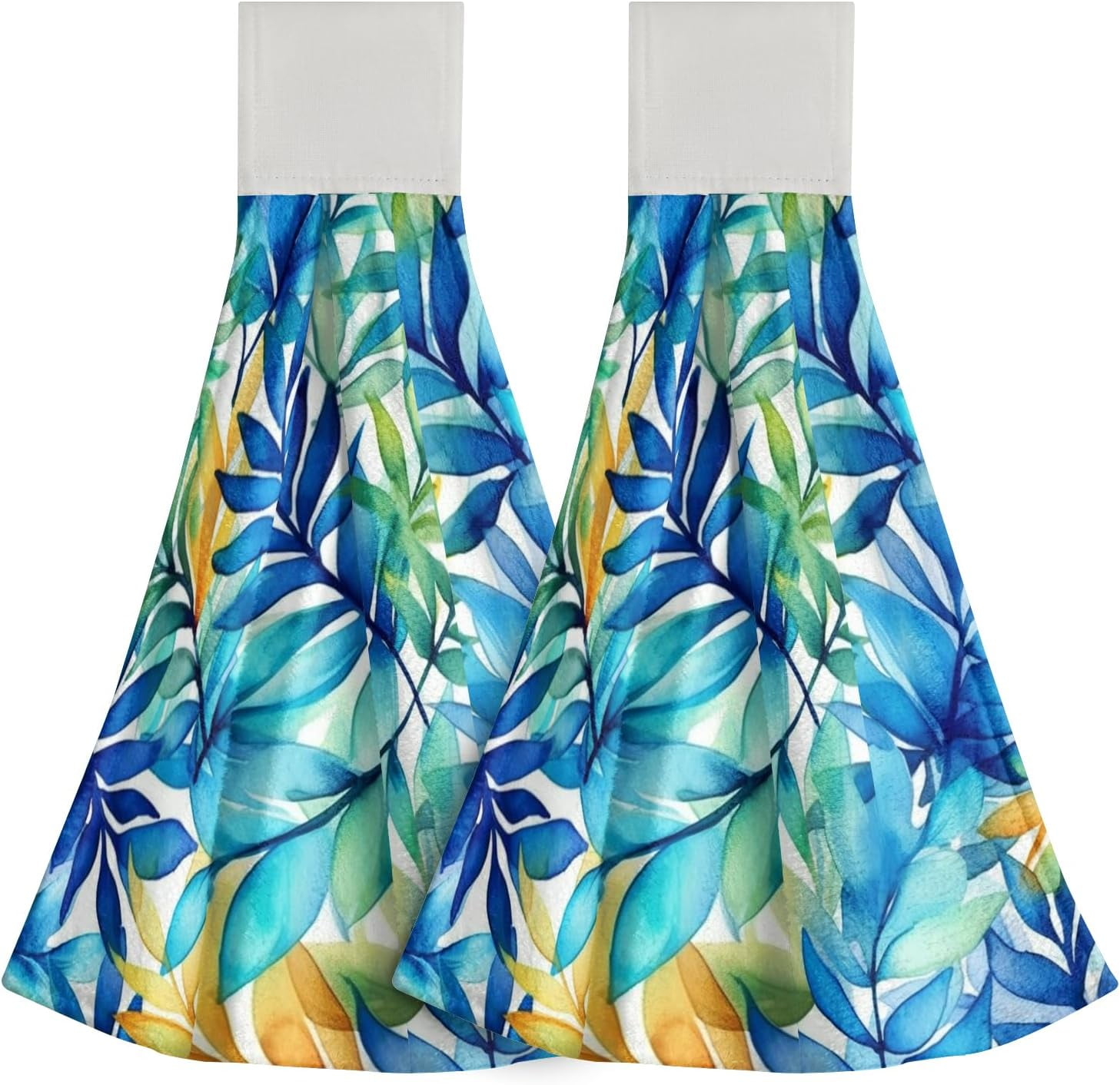 GZHJMY Tropical Leaf Hanging Kitchen Towels - Spring Summer Hand Towels ...