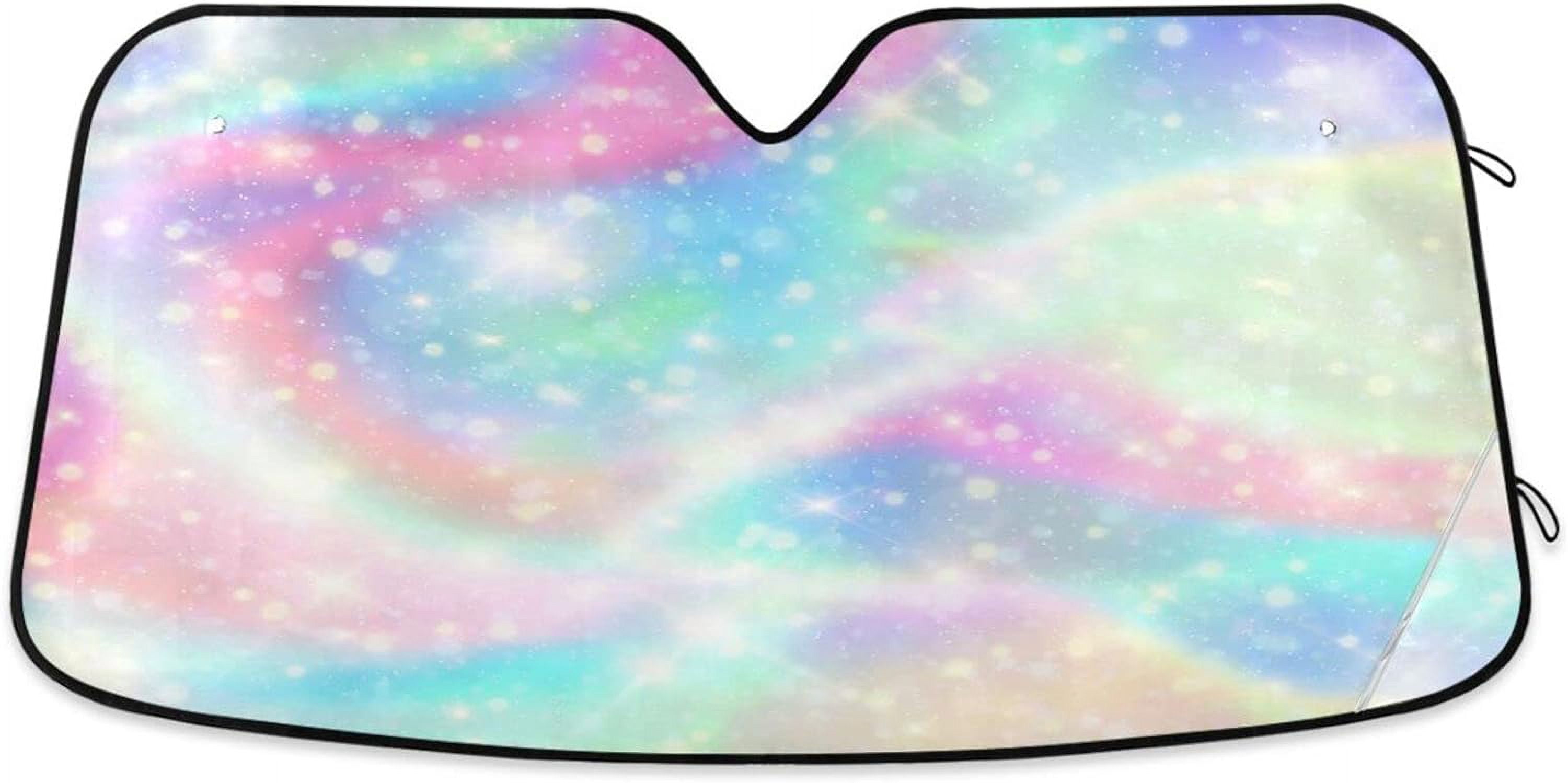GZHJMY Unicorn Rainbow Sky Car Windshield Sunshade Front Auto Sun ...