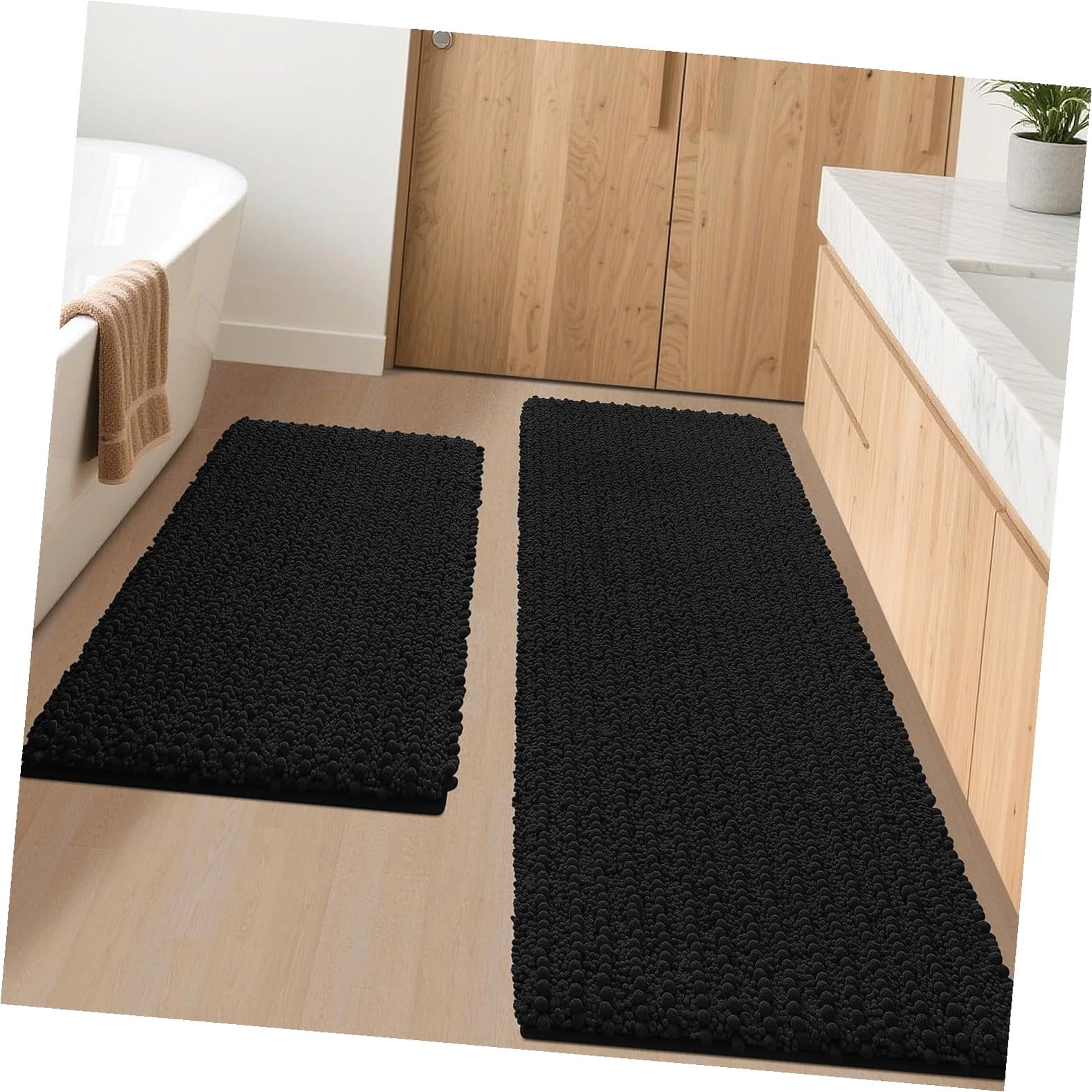 GZHJMY Upgrade Extra Large Grey Bathroom Rug Set 3 Pieces Gray Soft ...