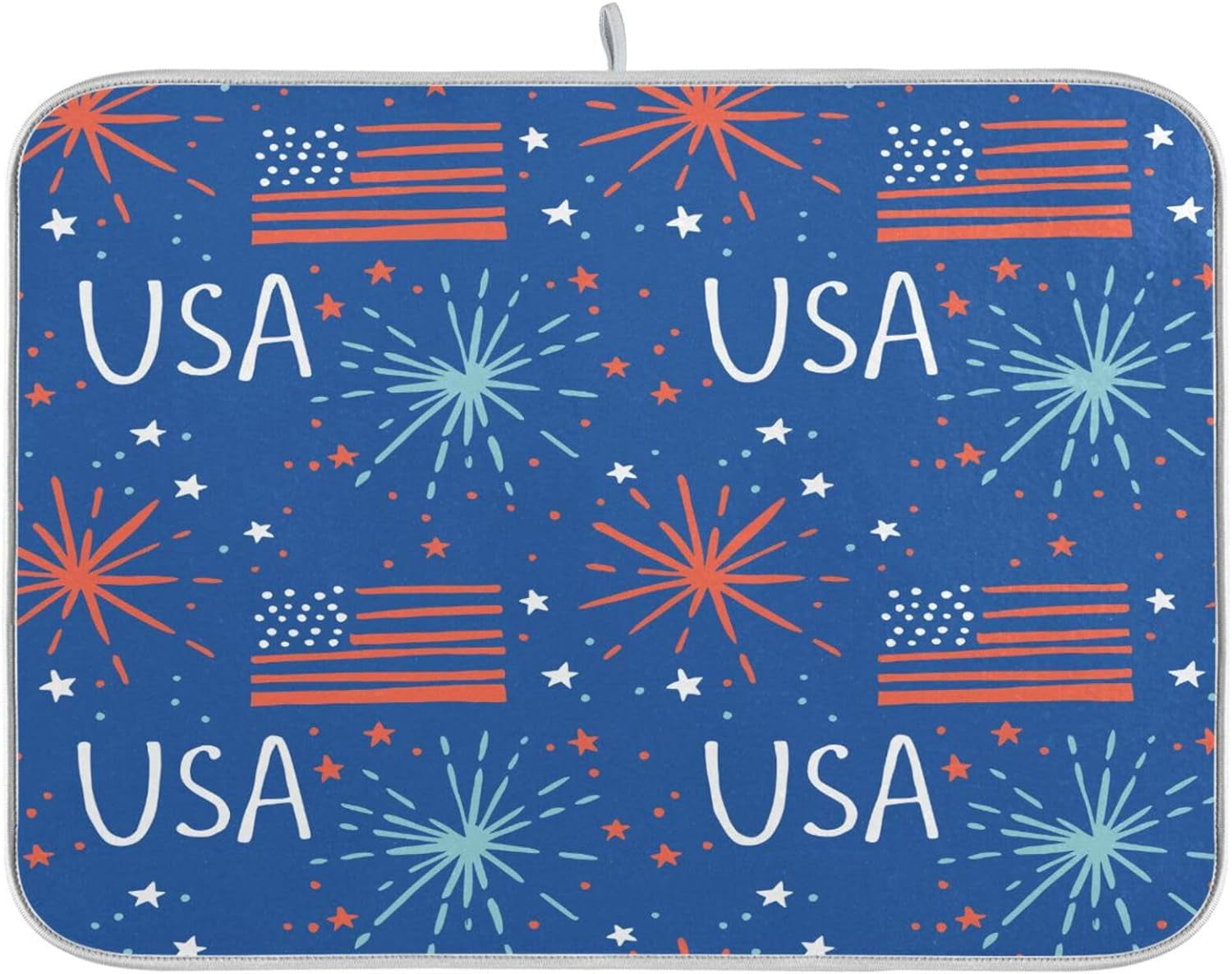 GZHJMY Usa Flag Dish Drying Mat for Kitchen Counter,Super Quick ...