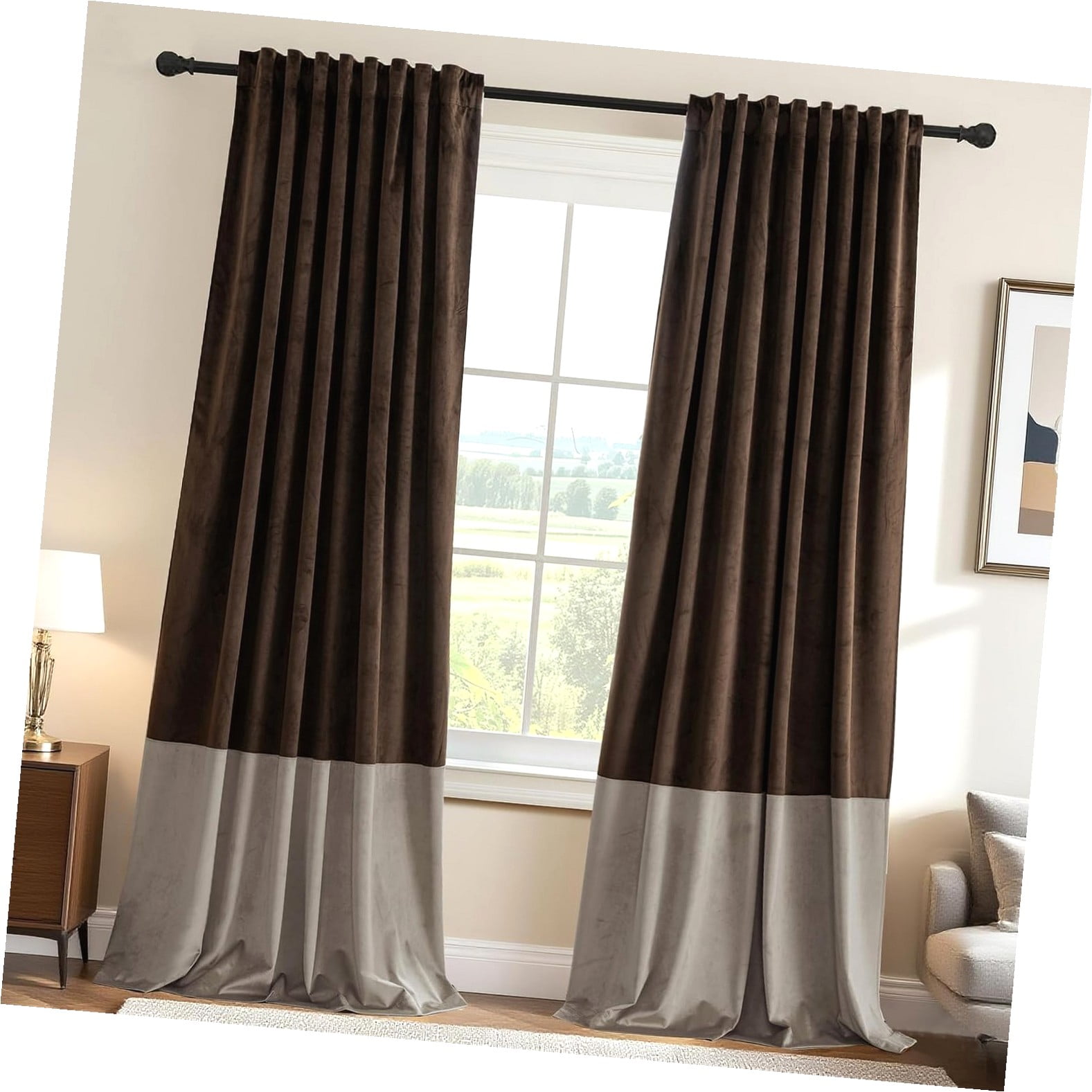 GZHJMY .VERSAILTEX Velvet Patchwork Curtains Thermal Insulated ...