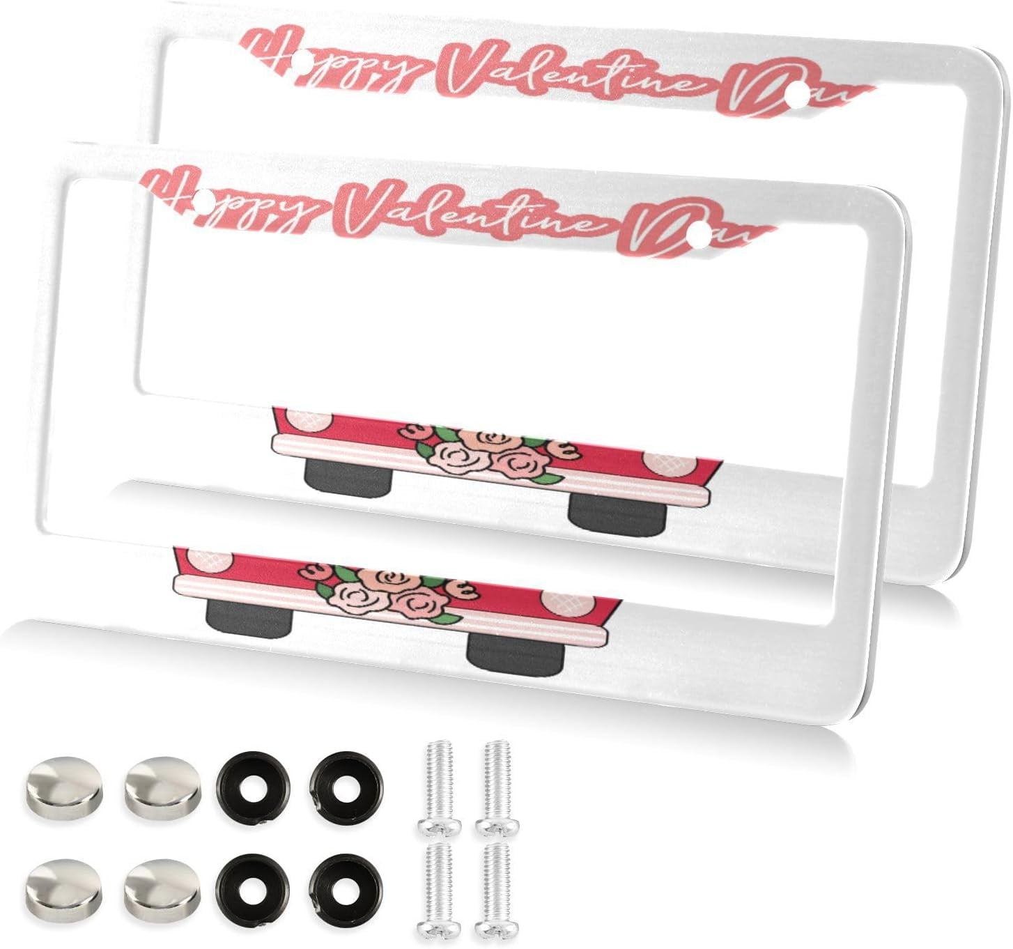 GZHJMY Valentine's Day Gnome License Plate Frames, License Plate Covers ...