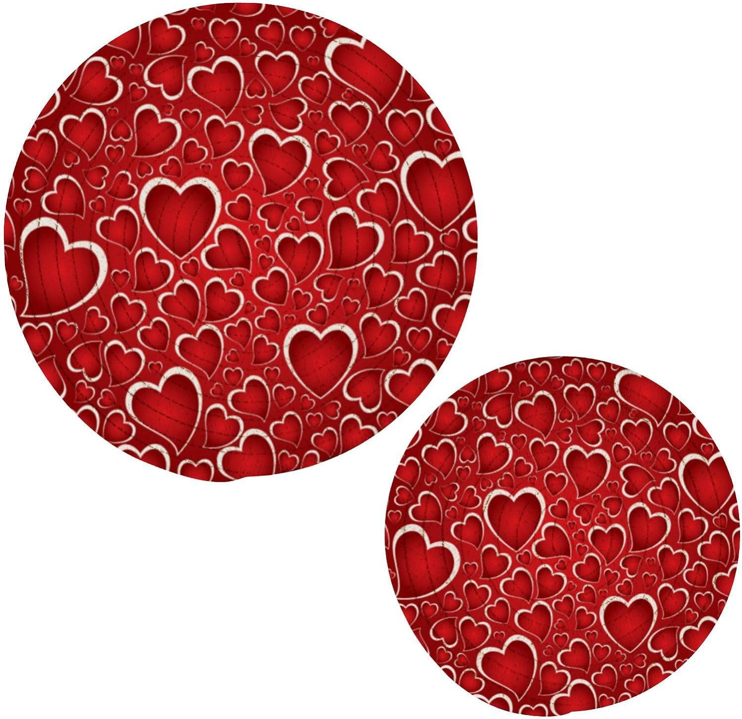 GZHJMY Valentine's Day Love Heart Pot Holder Trivets Set of 2, Heat ...
