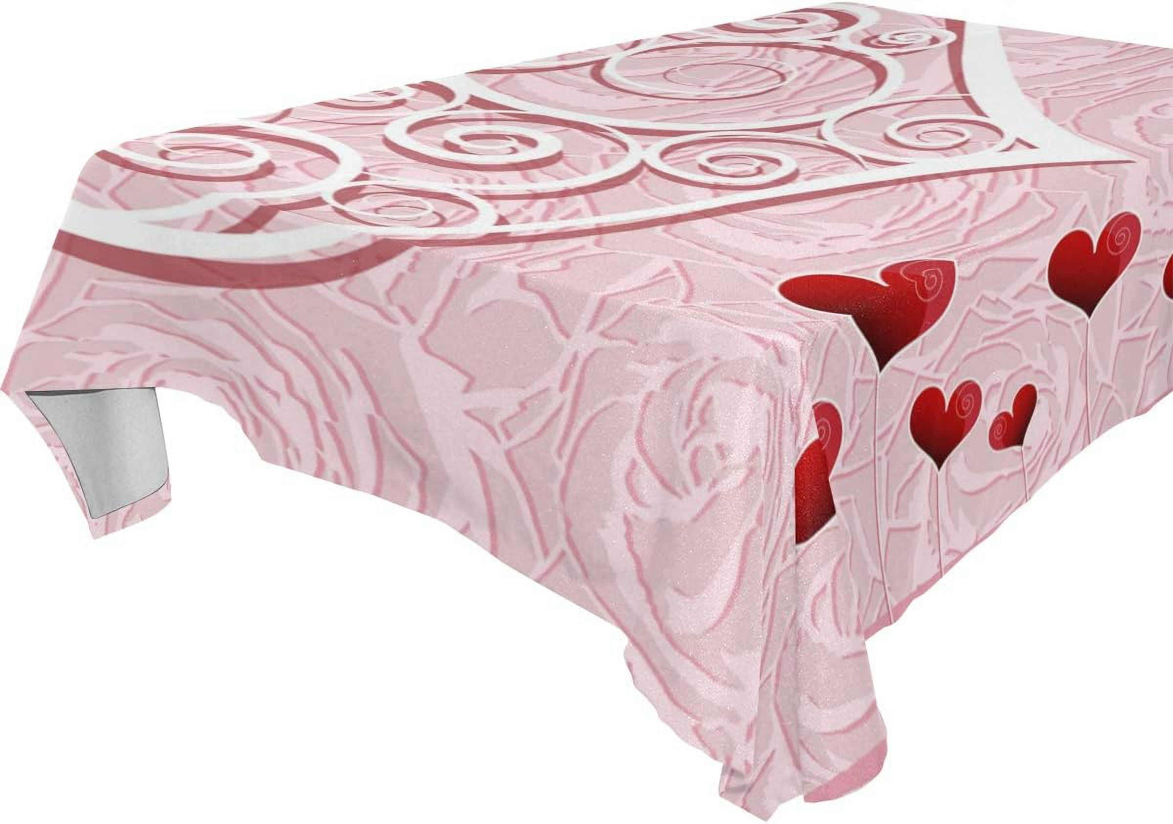 GZHJMY Valentines Day Rectangle Tablecloth 60"(W) x 120"(L), Love ...