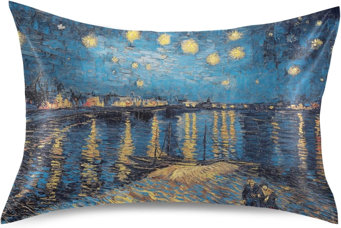 GZHJMY Van Gogh Starry Night Over The Rhone Pillowcase with Envelope ...