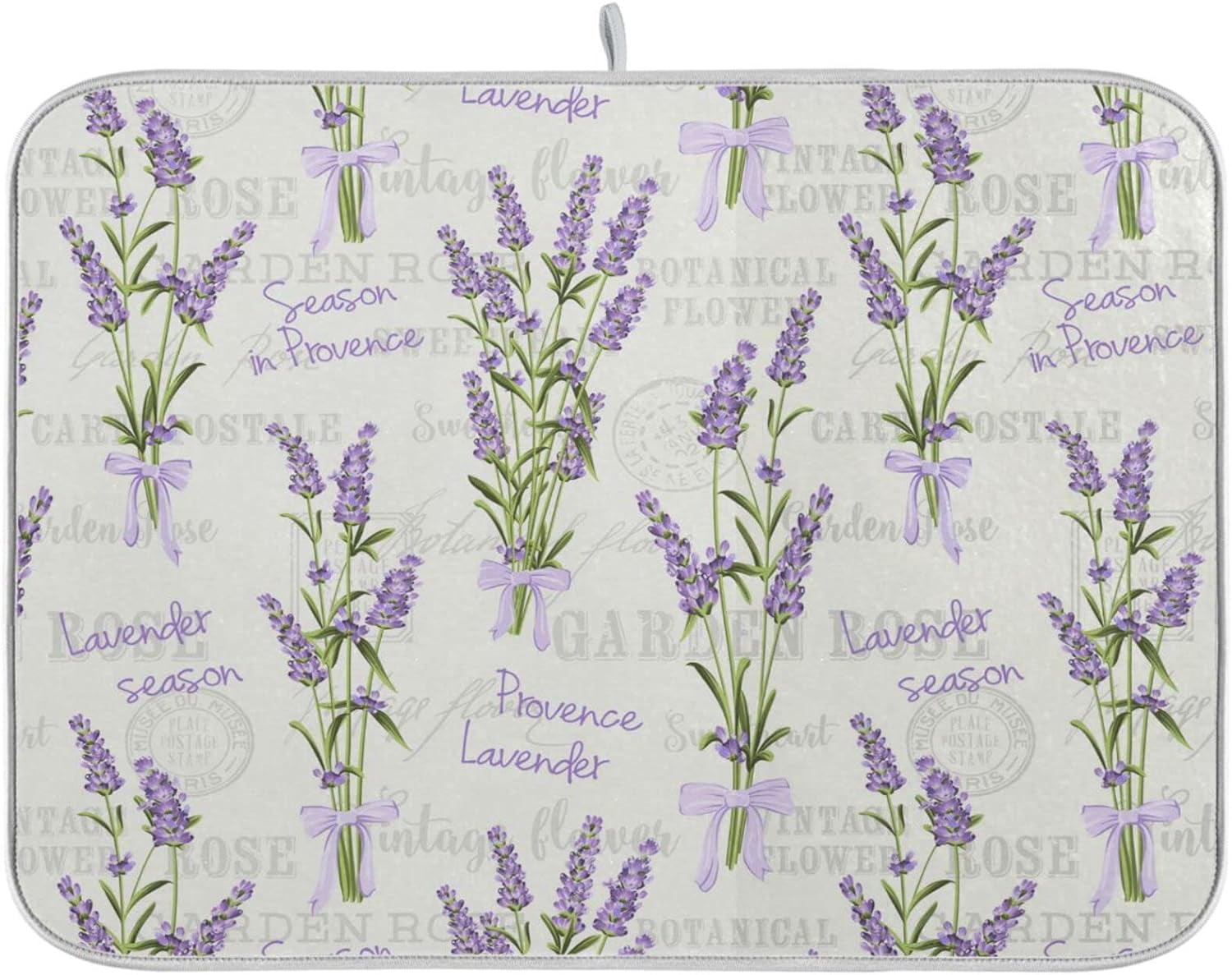 GZHJMY Vintage Lavender Flowers Absorbent Dish Drying Mat Microfiber ...