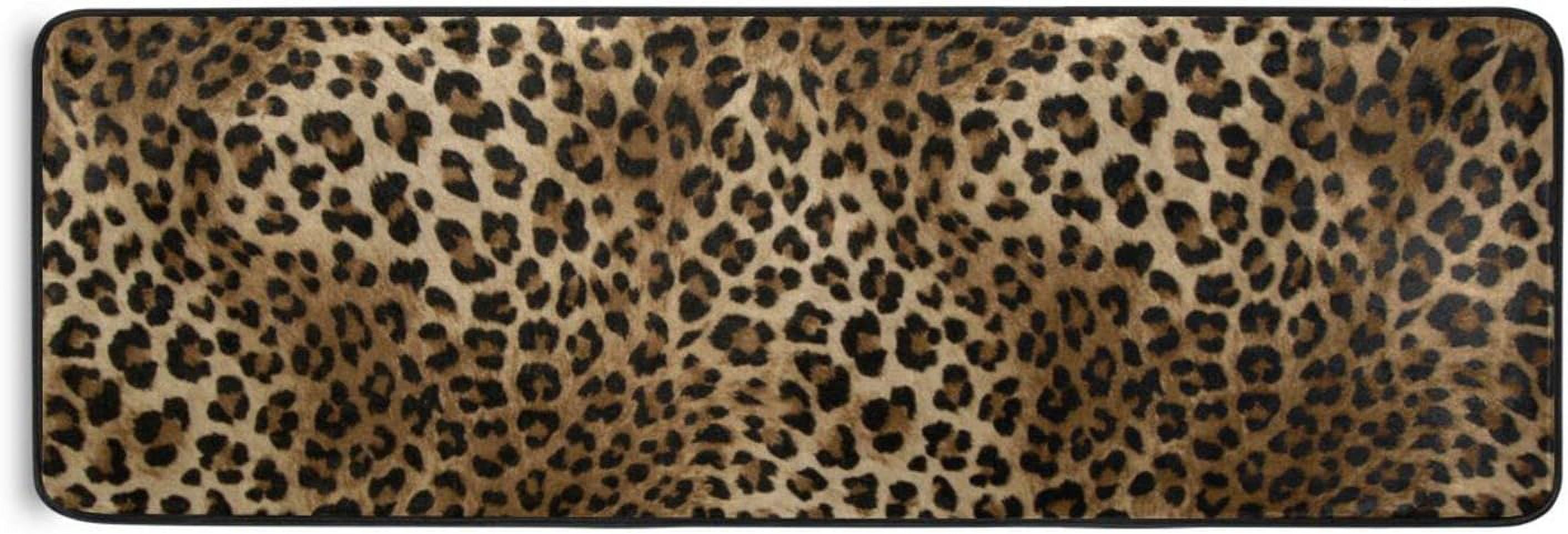 GZHJMY Vintage Leopard Print Area Rug - 2' x 6' Washable Runner Rugs ...
